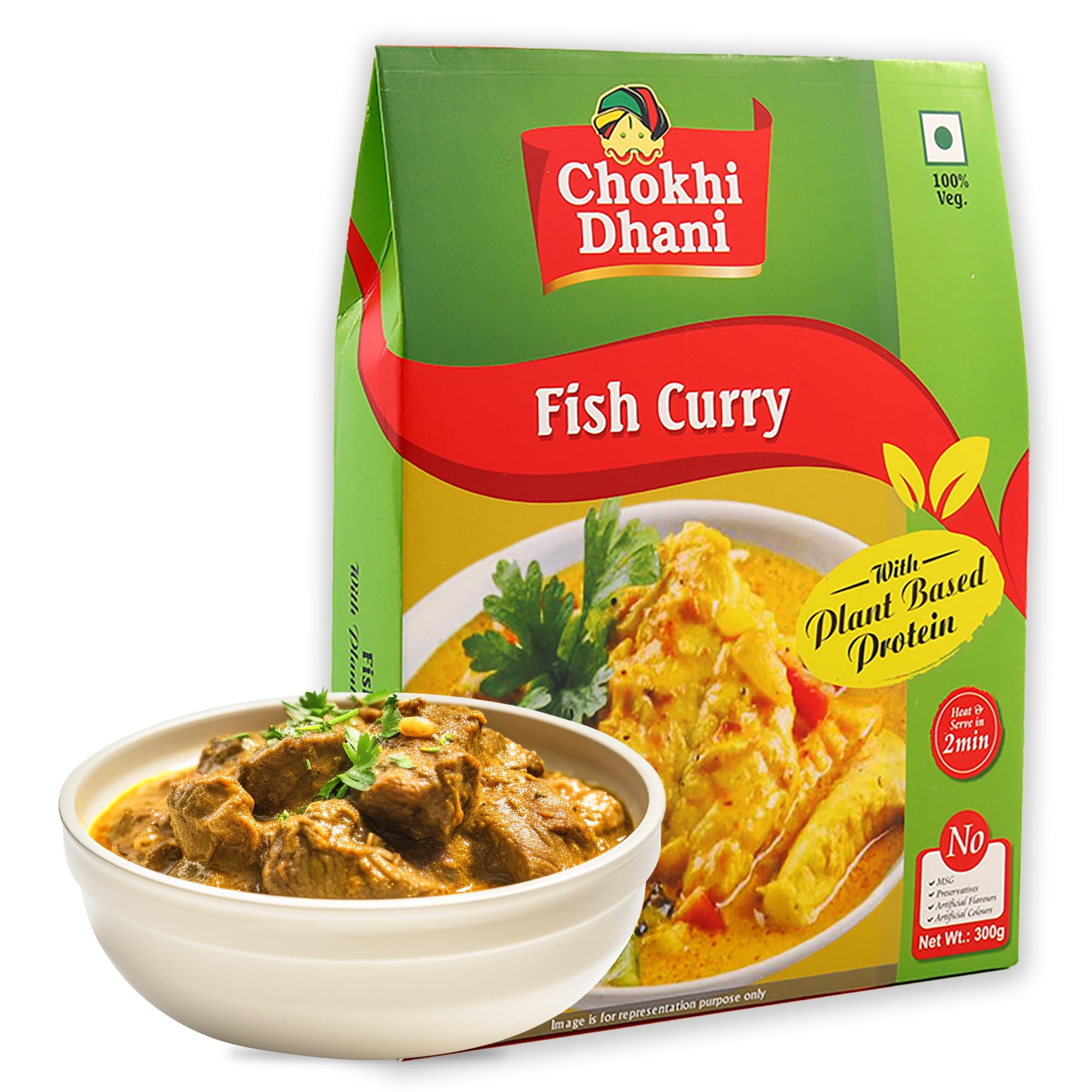 Chokhi Dhani Fish Curry With Plant Based Protein | Just Heat & Eat ...