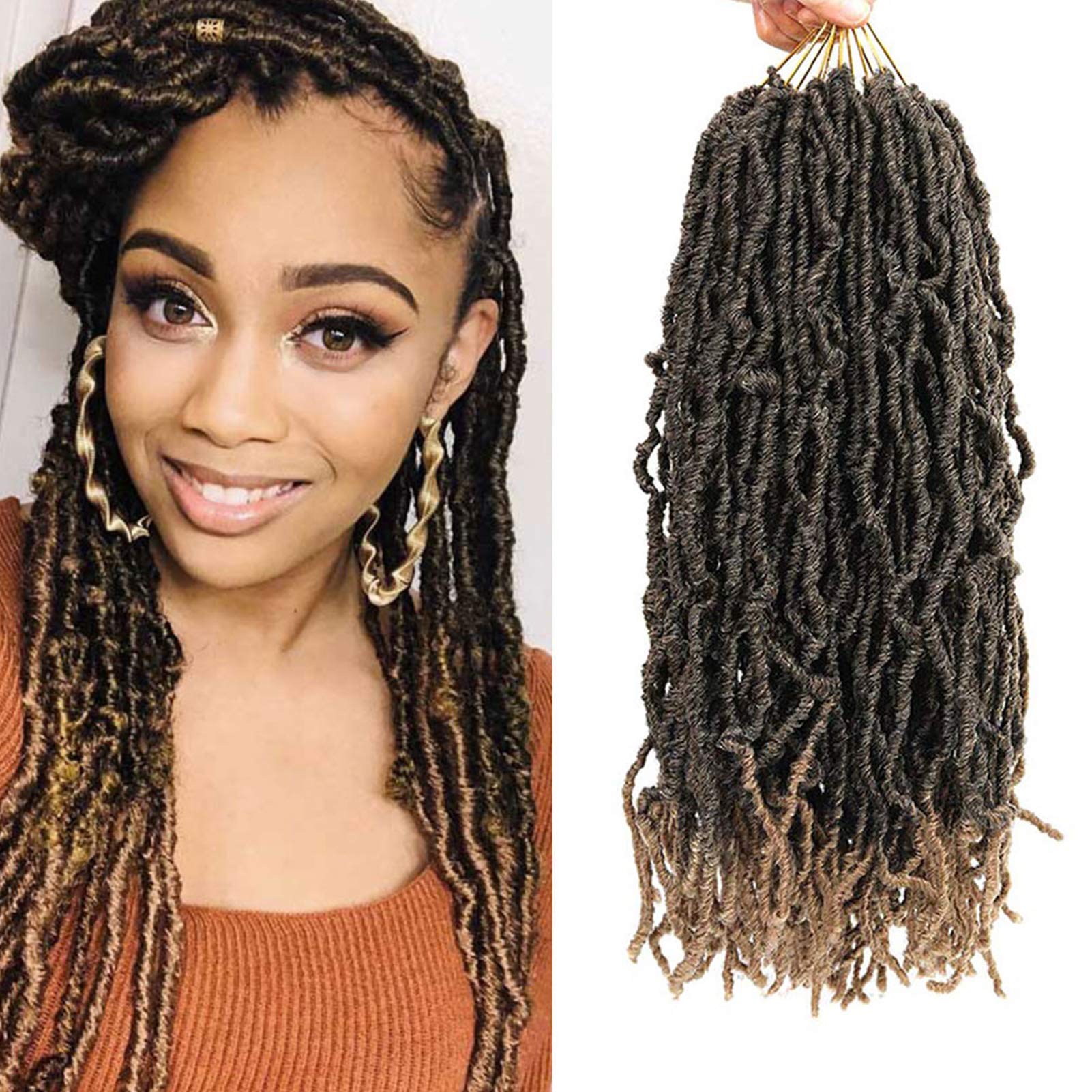 Happycc 18 Inch Nu Faux Locs Crochet Hair 3 Pack | Desertcart UNITED STATES