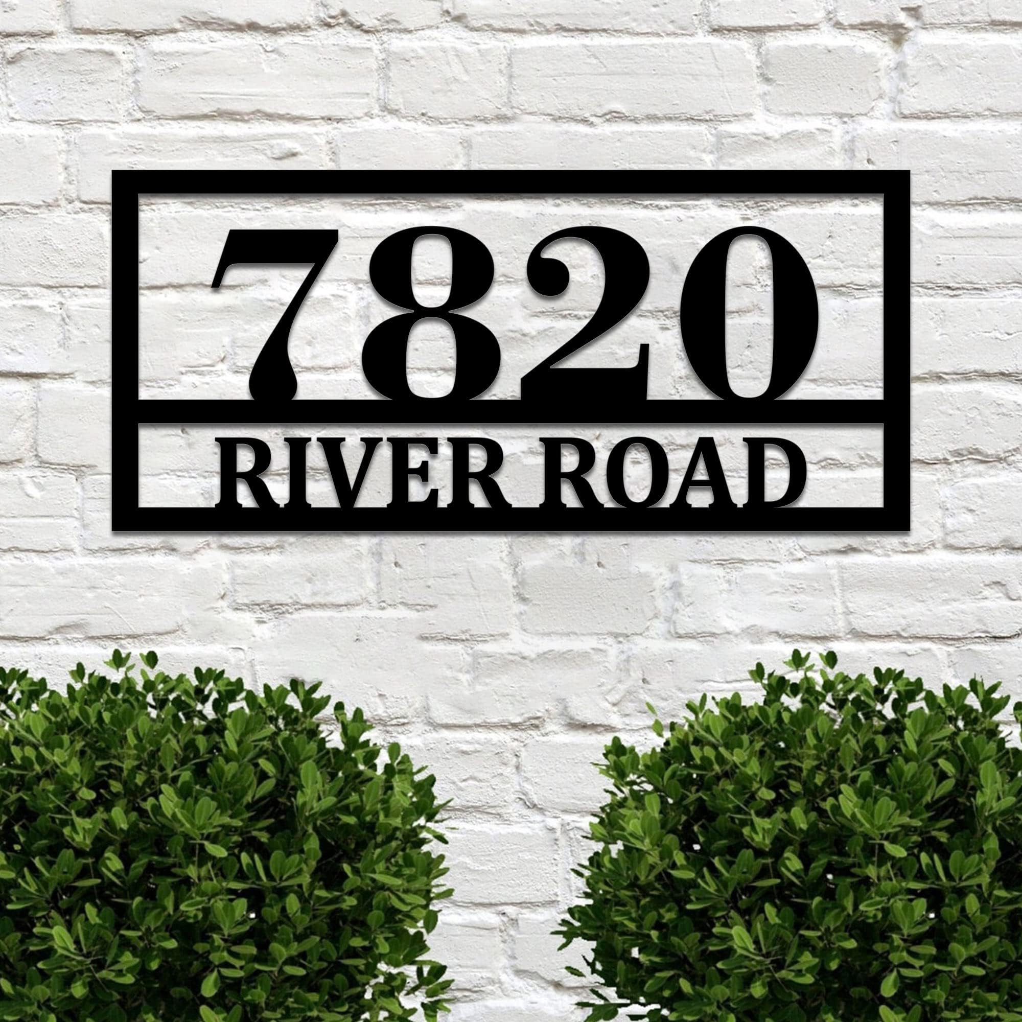 Amazon.com: Custom House Number Address Signs, Personalized Metal ...