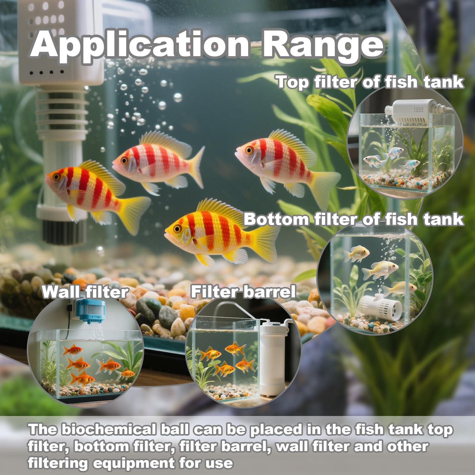 Snapklik.com : RAINFLOW Aquarium Bio Balls - 100pcs Black Bulk Sump ...