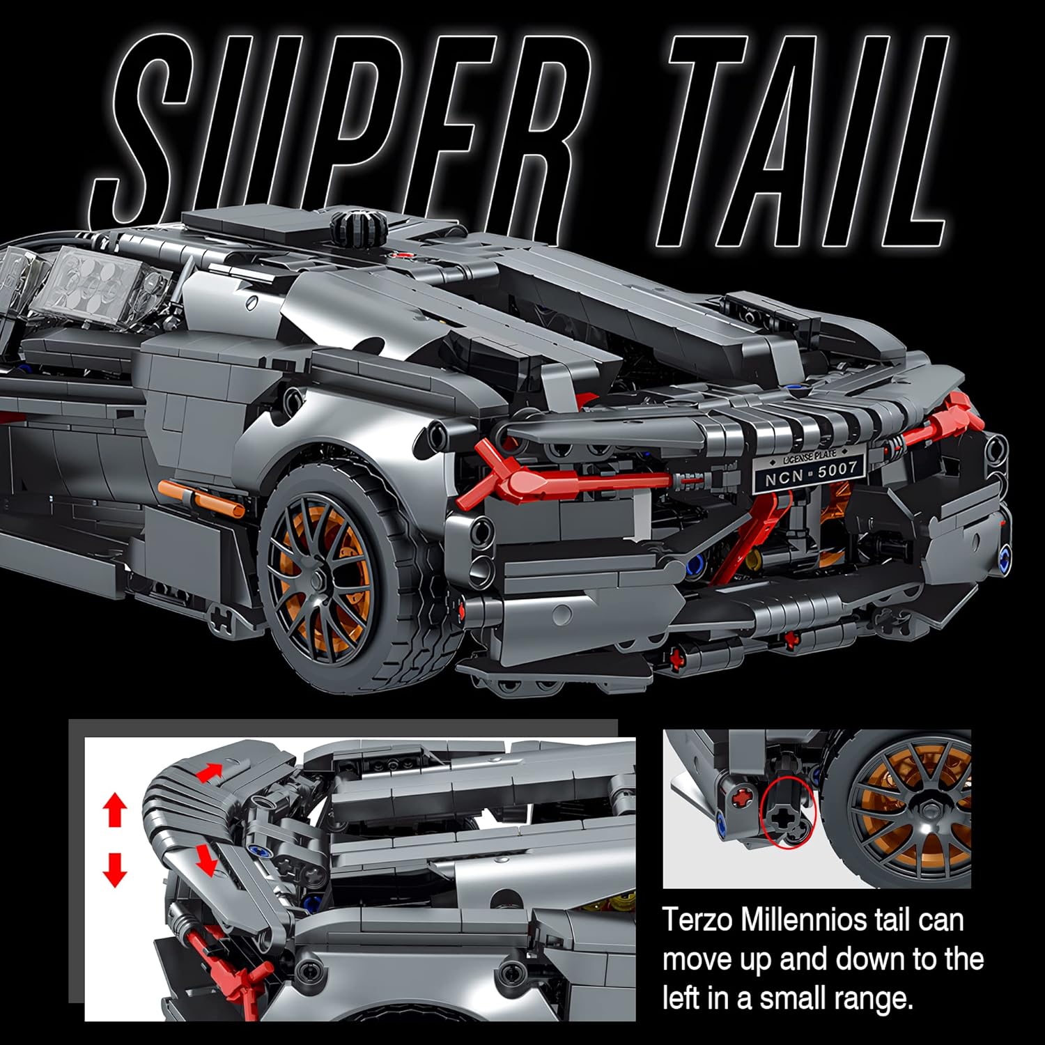 Super Sports Car Building Kit – Leggo Race Car V14 Model Toy, DIY ...