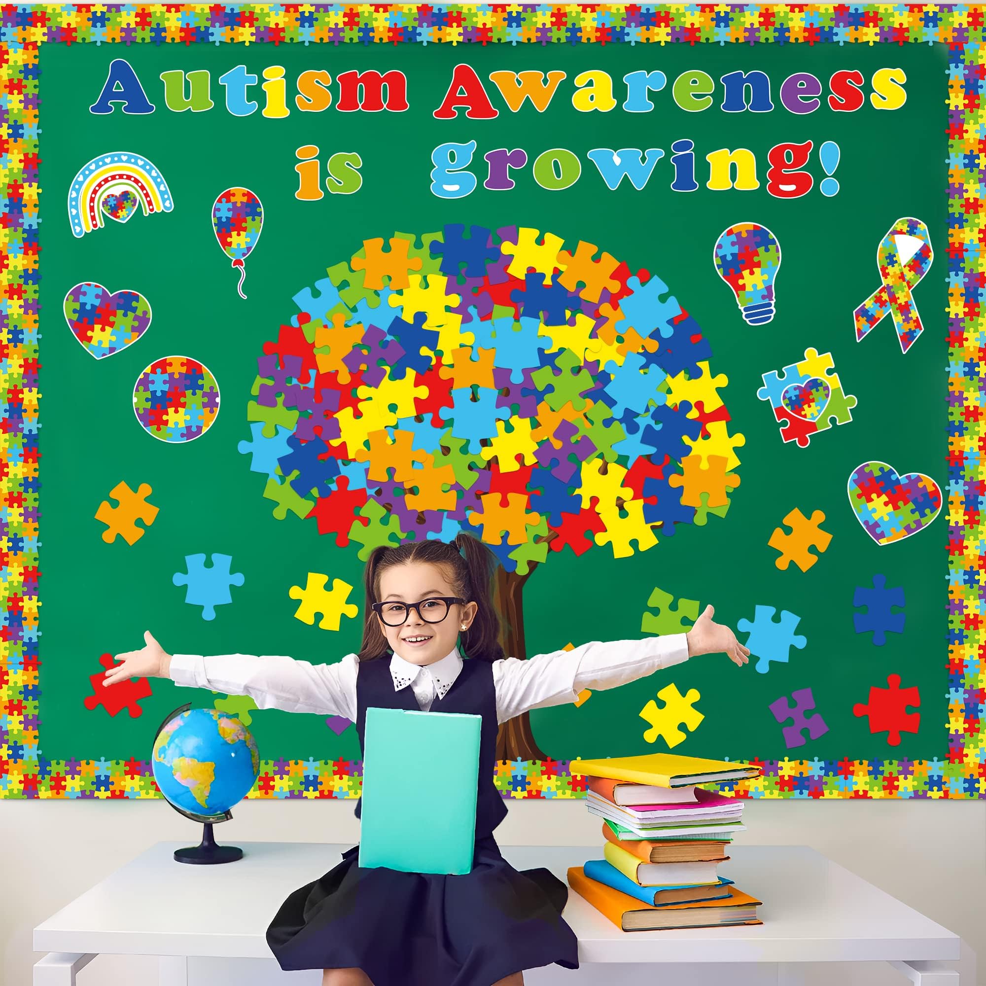 Snapklik.com : Autism Awareness Bulletin Board Cutouts - 159Pcs ...