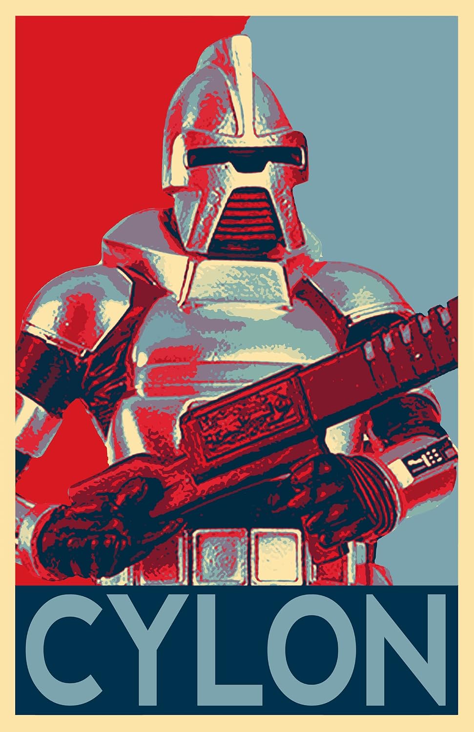 Amazon.com: Cylon Battlestar Galactica Illustration - Sci-fi Film Pop ...