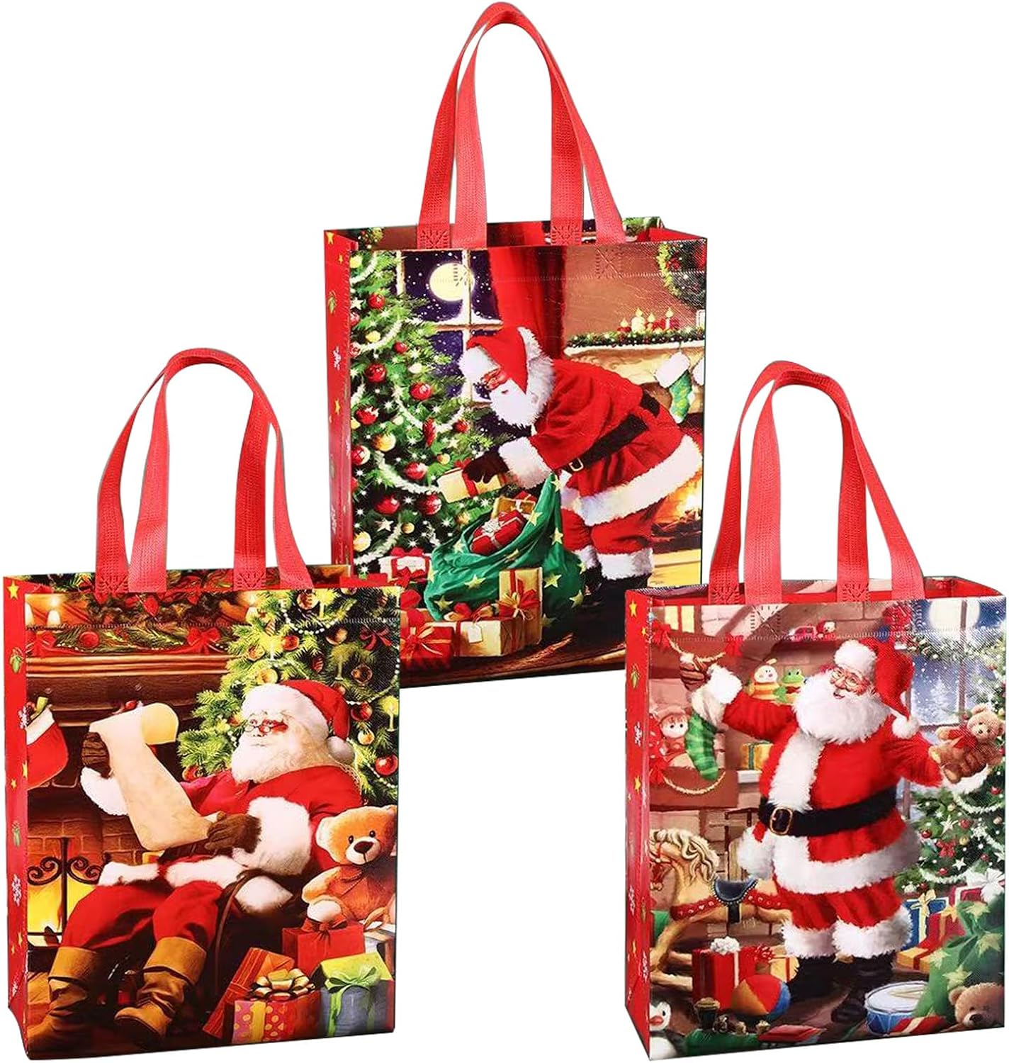 Amazon.com: COVYOONG Christmas Gift Bags Bulk with Handles, 12Pcs Non ...