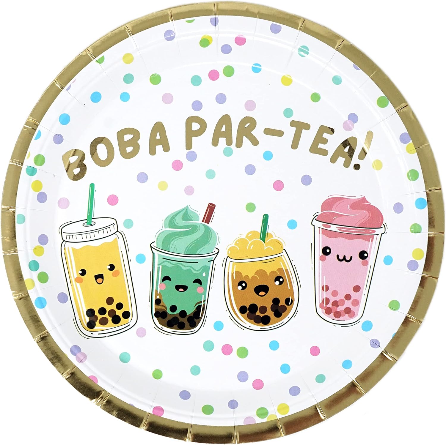Amazon.com: Chloe Elizabeth Boba Par-Tea Bubble Tea Party Biodegradable ...