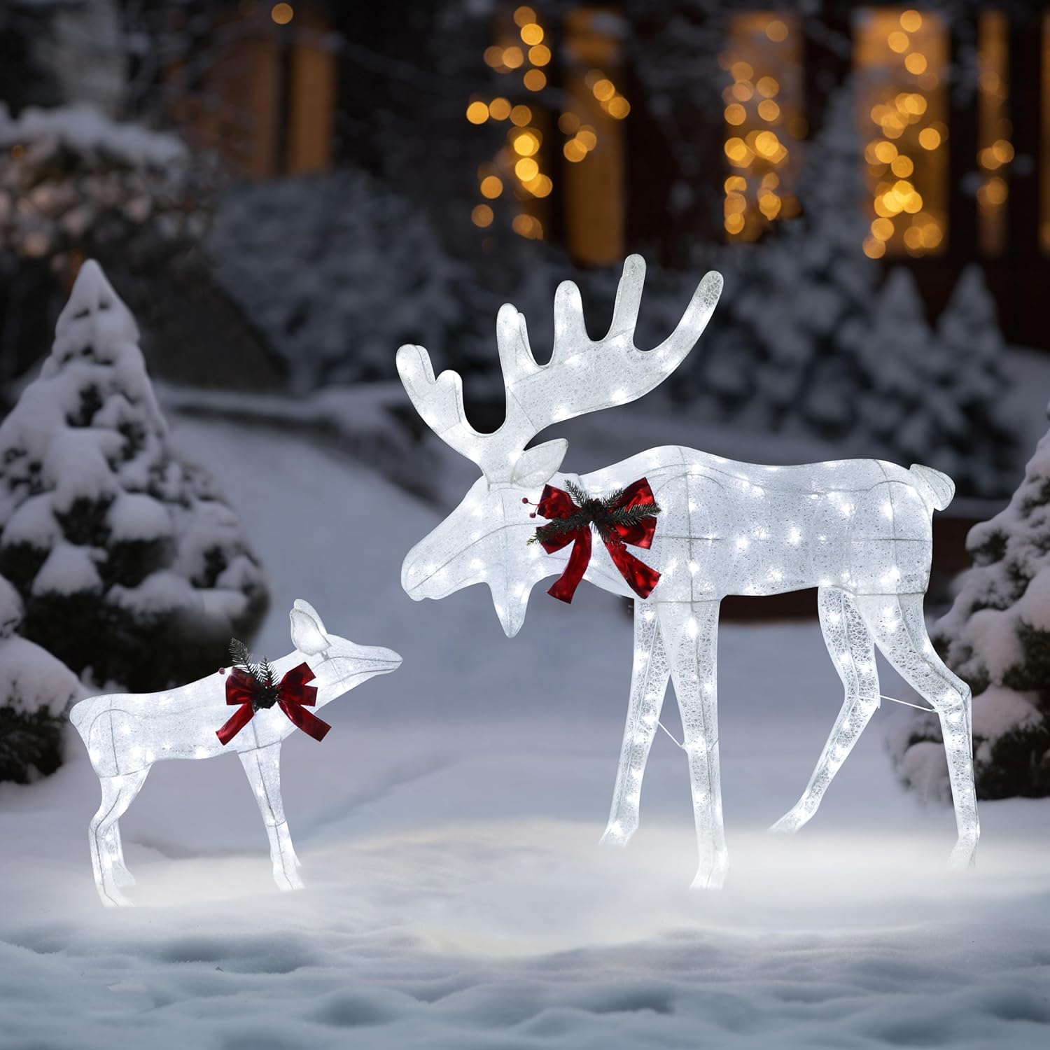 Amazon.com: MUPATER Lighted Outdoor Christmas Decoration Indoor, 2 ...