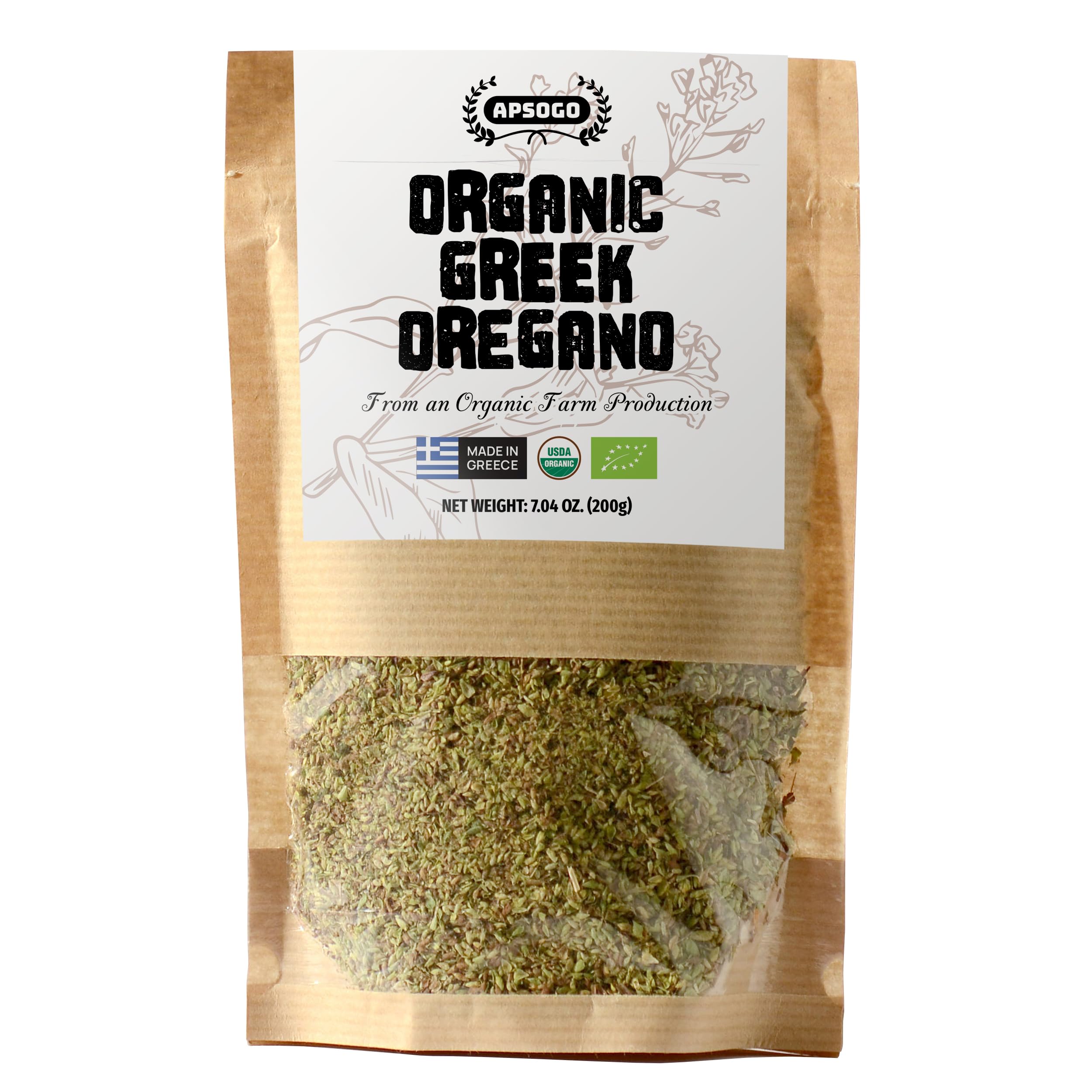 Amazon.com : Apsogo Oregano - Organic Dried Oregano produced in Greece ...