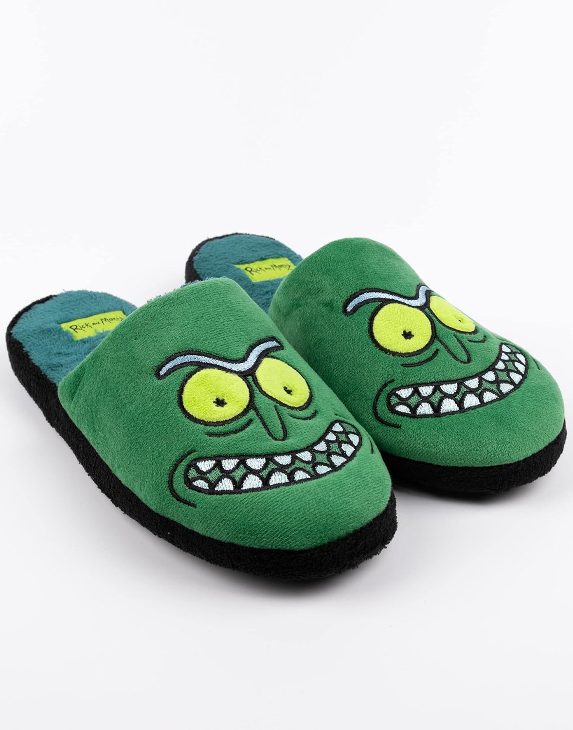Rick and Morty Unisex Slippers Adults Pickle Rick Green House Sliders