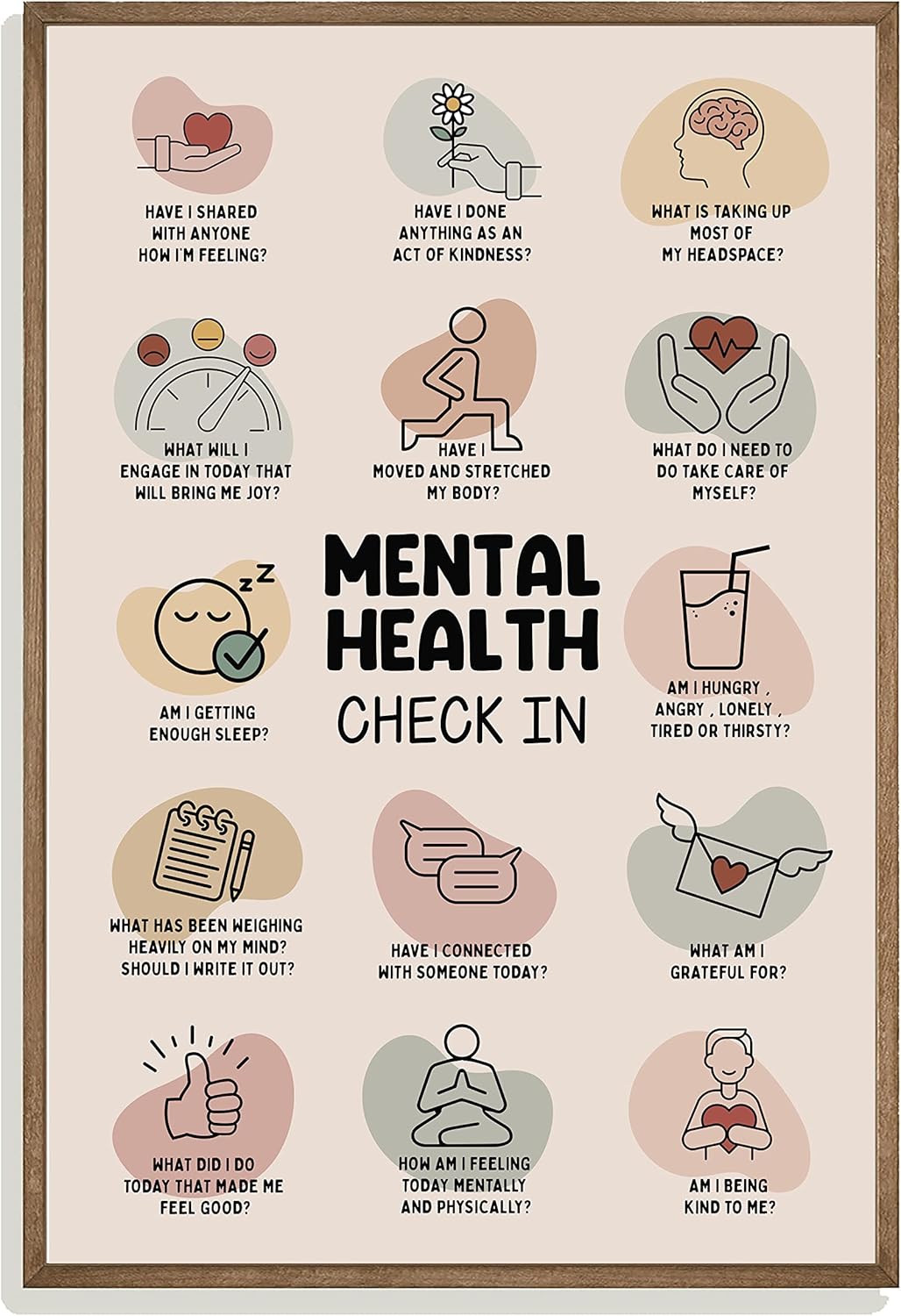 Amazon.com: Mental Health Check In Positive Affirmations Mental Health ...