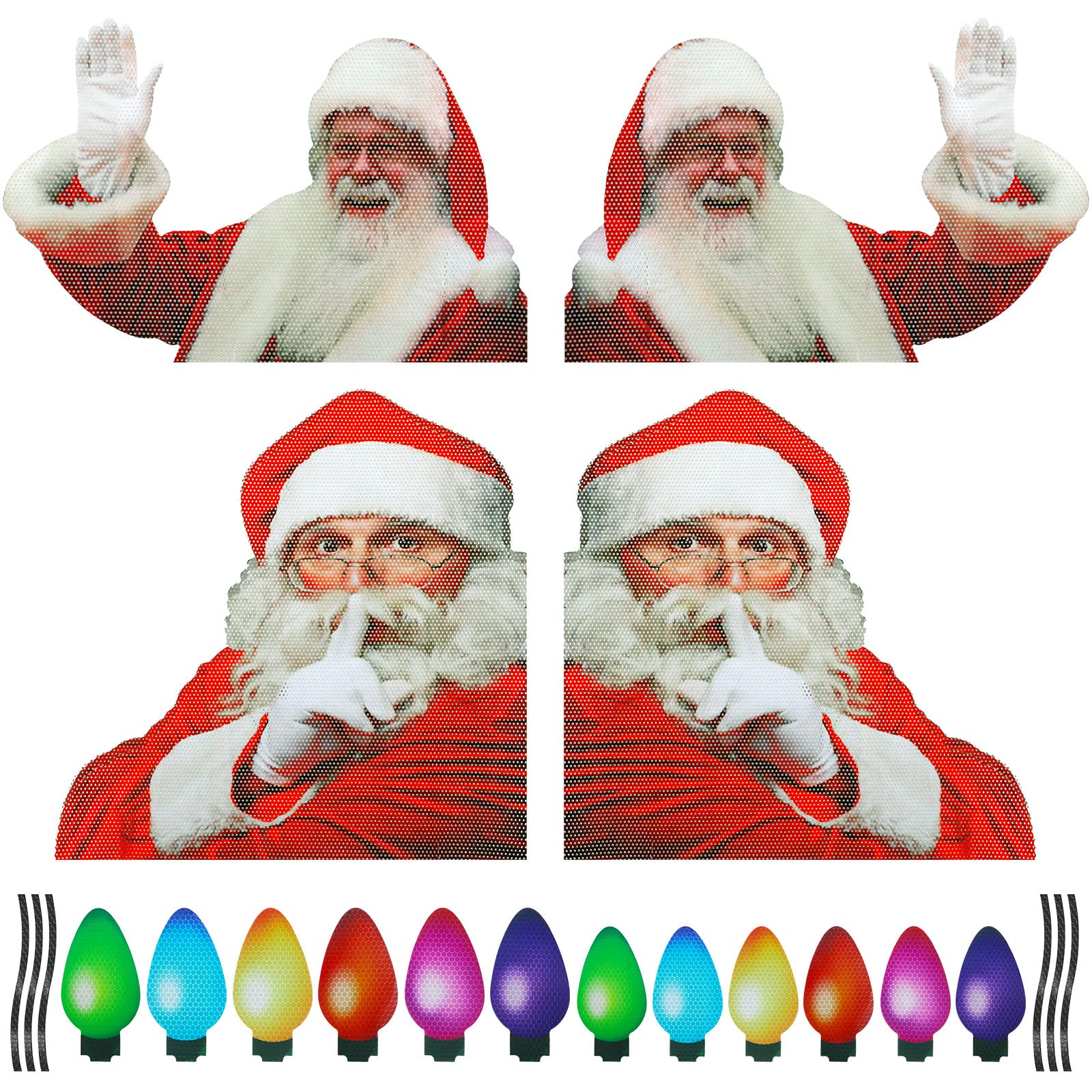 Amazon.com - 21 Pieces Christmas Reflective Car Magnets Set Santa Claus ...