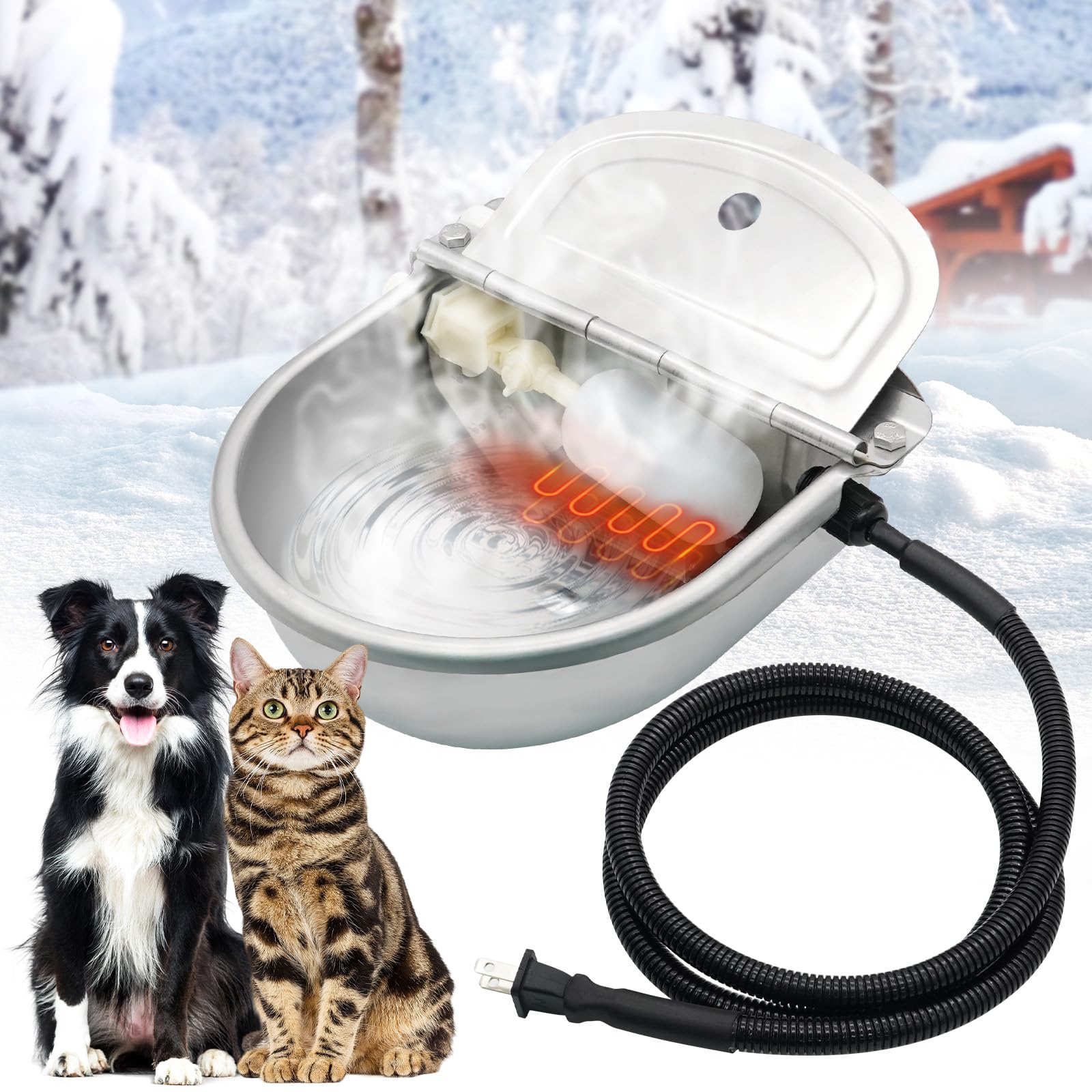 Amazon.com: PAULOZYN Heated Automatic Livestock Waterer, Heated ...