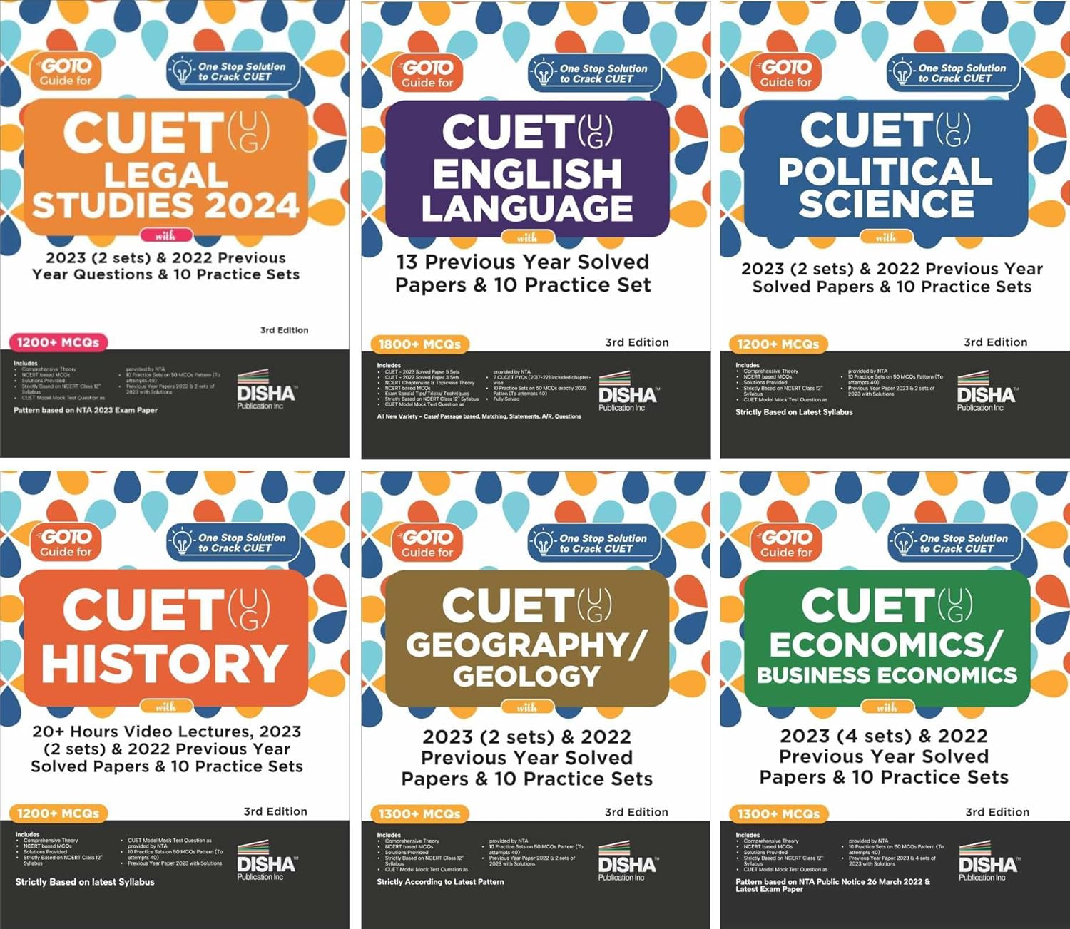Buy Combo (set of 6 Books) Go To Guides for CUET (UG) Humanities Stream ...