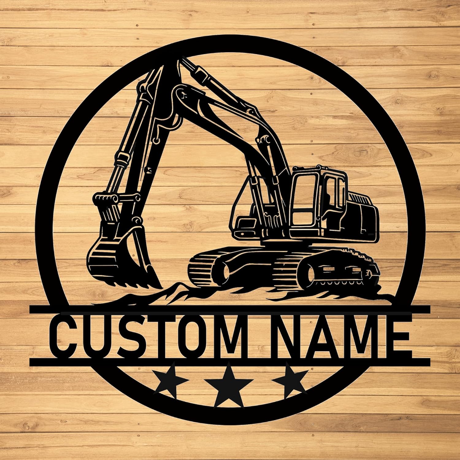 Amazon.com : Custom Excavator Metal Wall Signs - Personalized Excavator ...