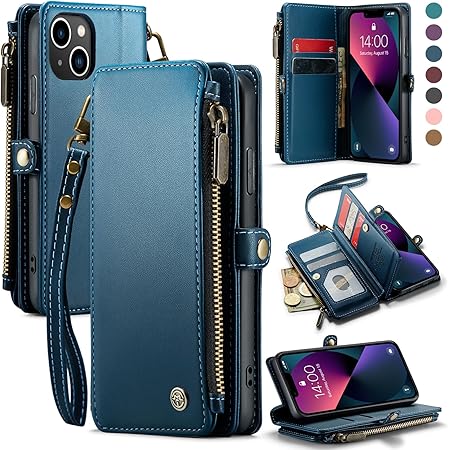 Amazon.com: Defencase for iPhone 13 Mini Case, RFID Blocking for iPhone 13 Mini Wallet Case for ...