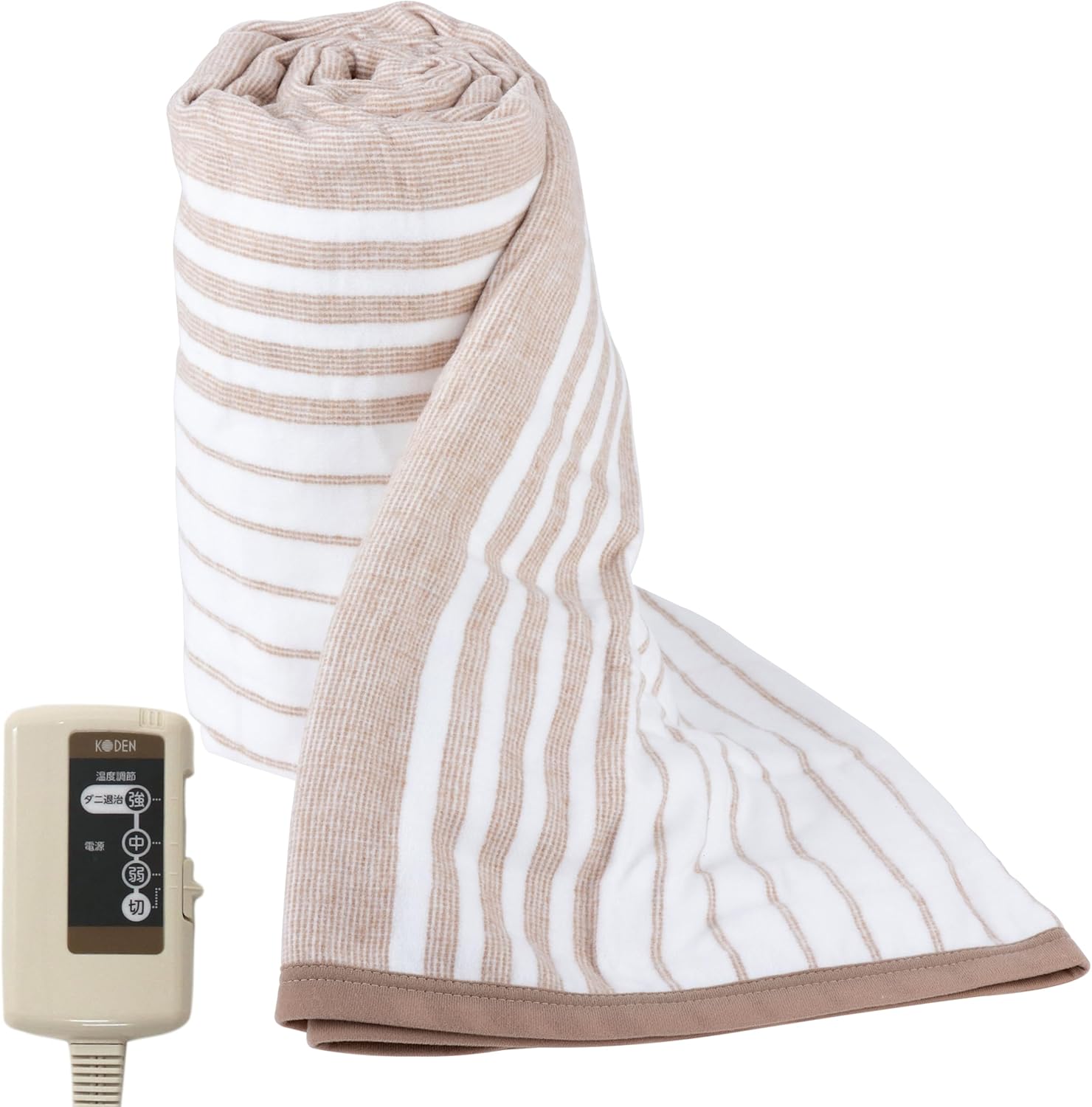 Amazon | 広電(KODEN) 電気毛布 掛け敷き 188×130cm 洗える スライド温度調節 ダニ退治 ブラウンVWK801H-BYK | 広電(KODEN) | 電気毛布・ひざ掛け 通販