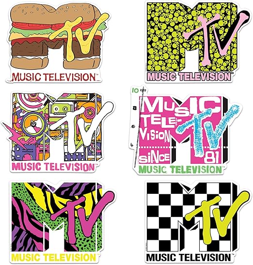 Amazon.com: MTV Logo Large Sticker Pack Die Cut Vinyl Large Deluxe ...