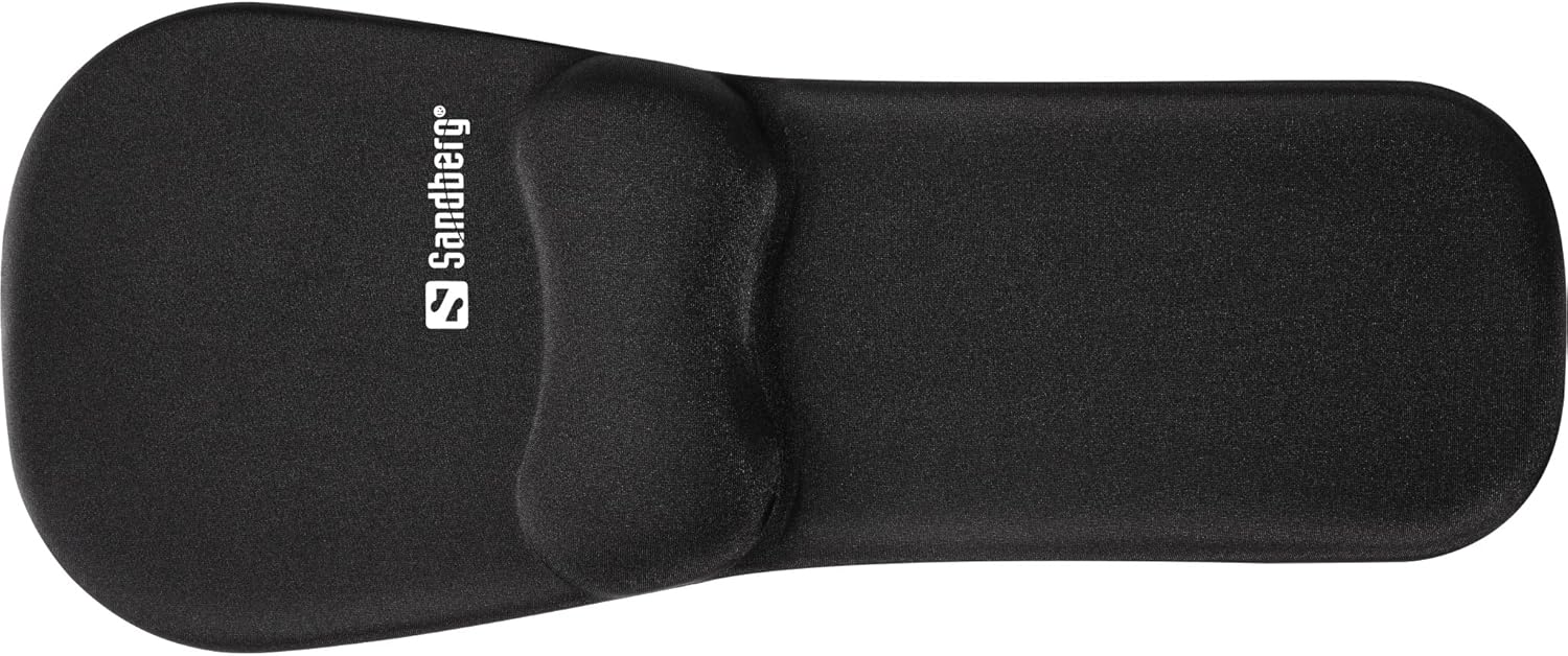 Sandberg Mousepad with Wrist + Arm Rest - mouse pads (Black, Monotone ...