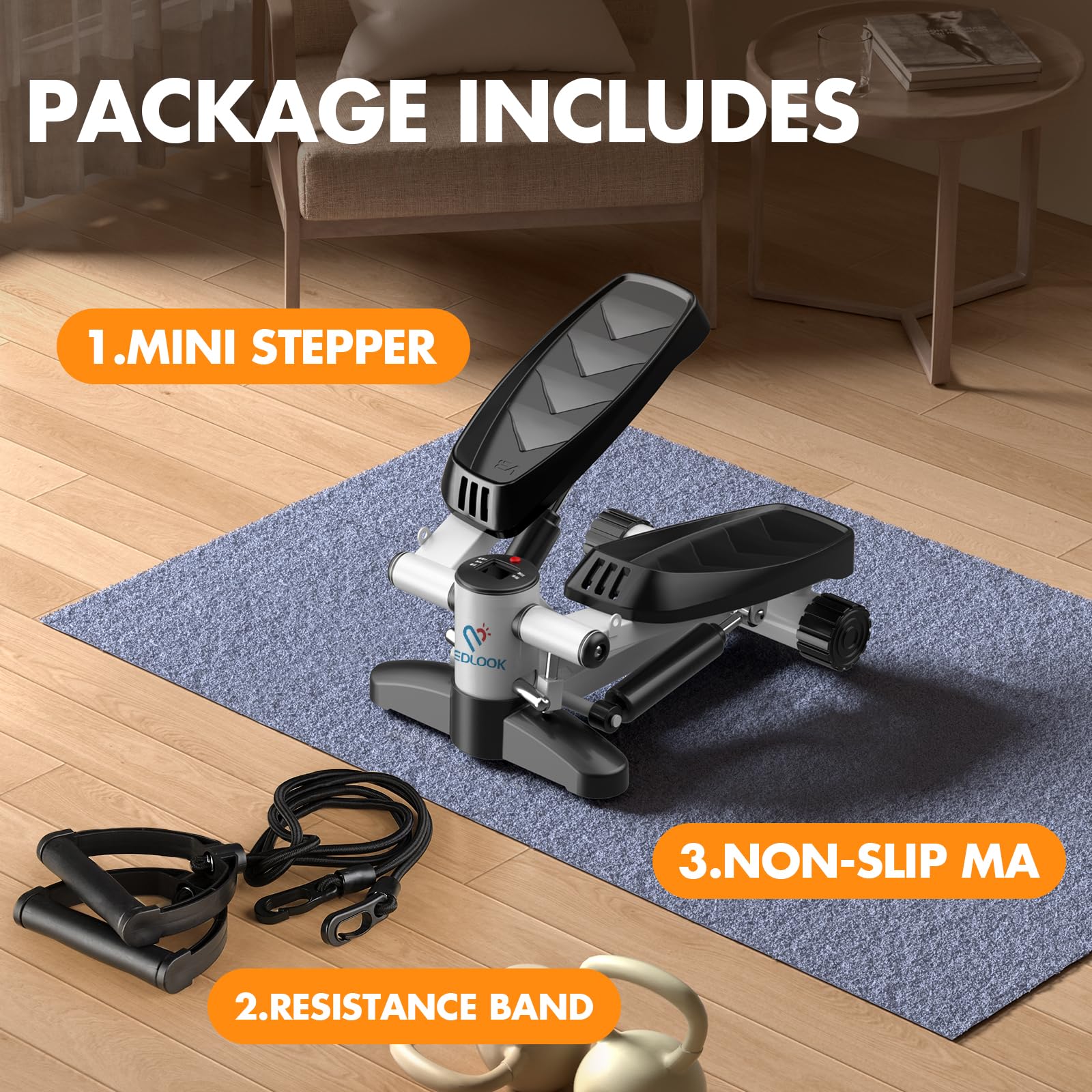 Snapklik.com : Mini Mute The Sound Stair Stepper,300LBS Loading Capacity