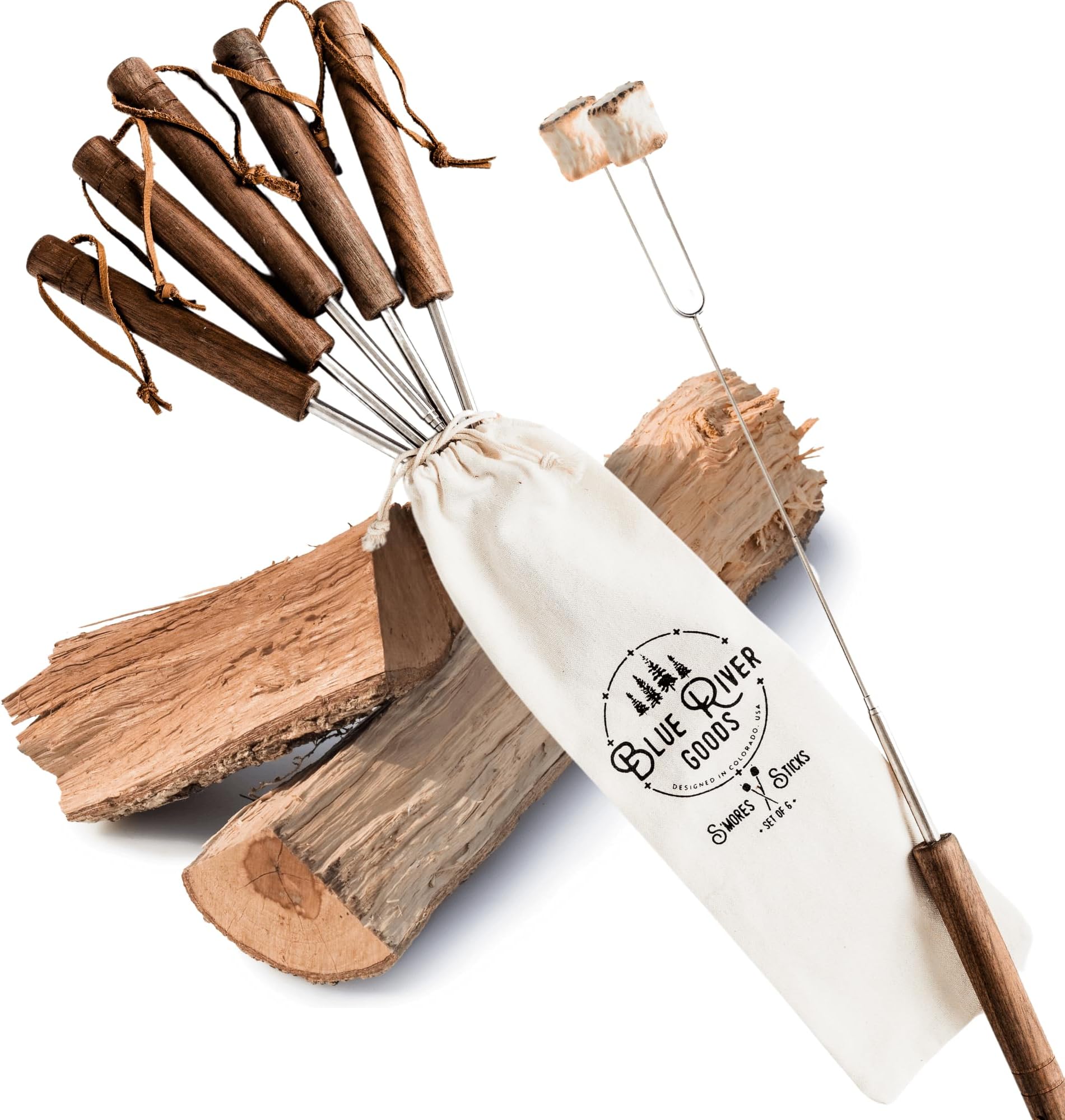 Amazon.com : Marshmallow Sticks for Fire Pit - 34" Extra Long Roasting ...