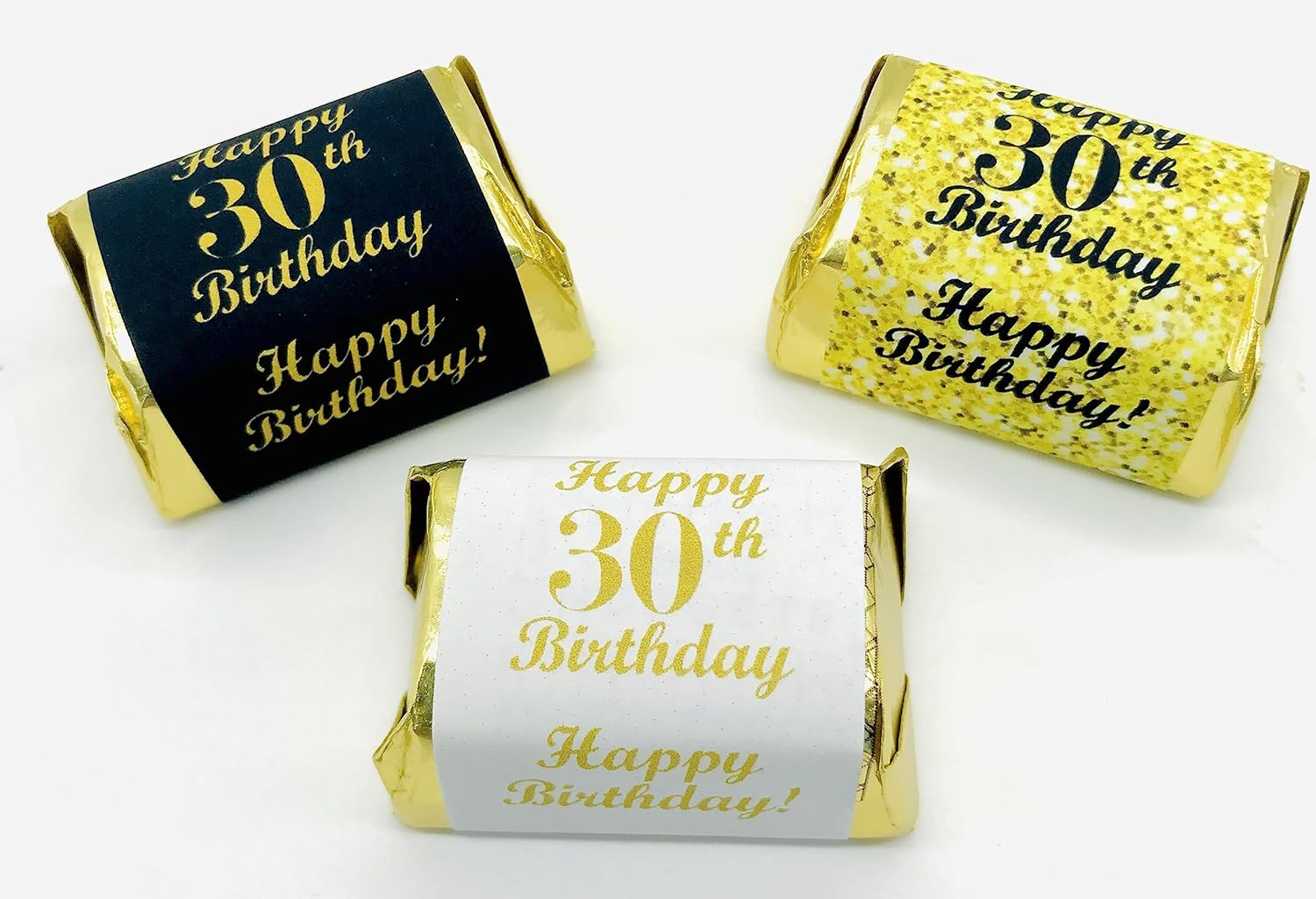 Amazon.com : 30th Birthday Nuggets Labels, Chocolate Candy Wrapper ...