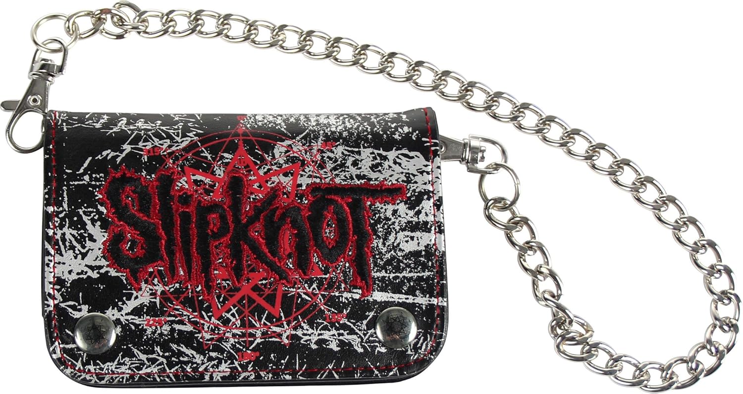 Amazon.com: Slipknot - Star Hinge Wallet Chain Wallet In Black, Size: O ...