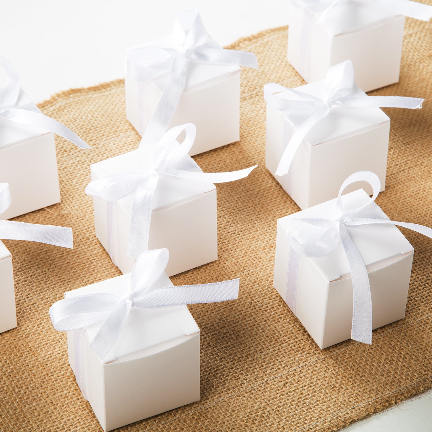 White Party Favor Boxes