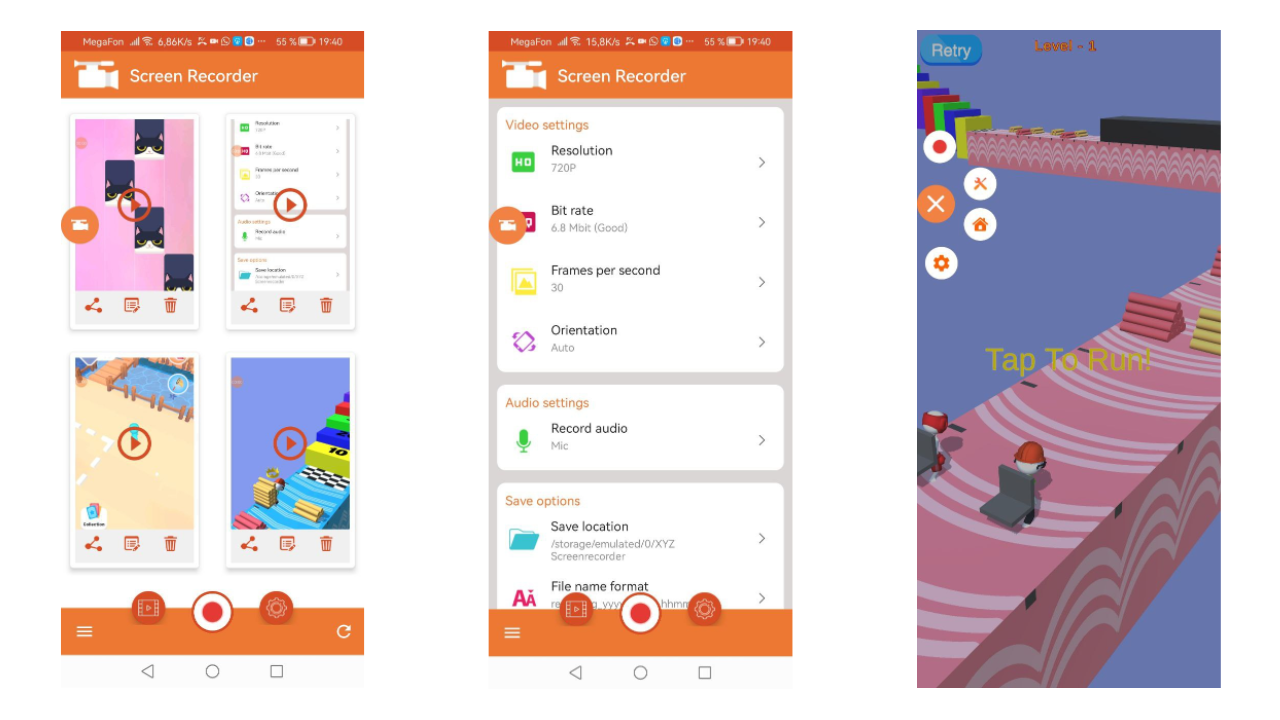 Screen recording games - game recording apps.Video recorder games ...