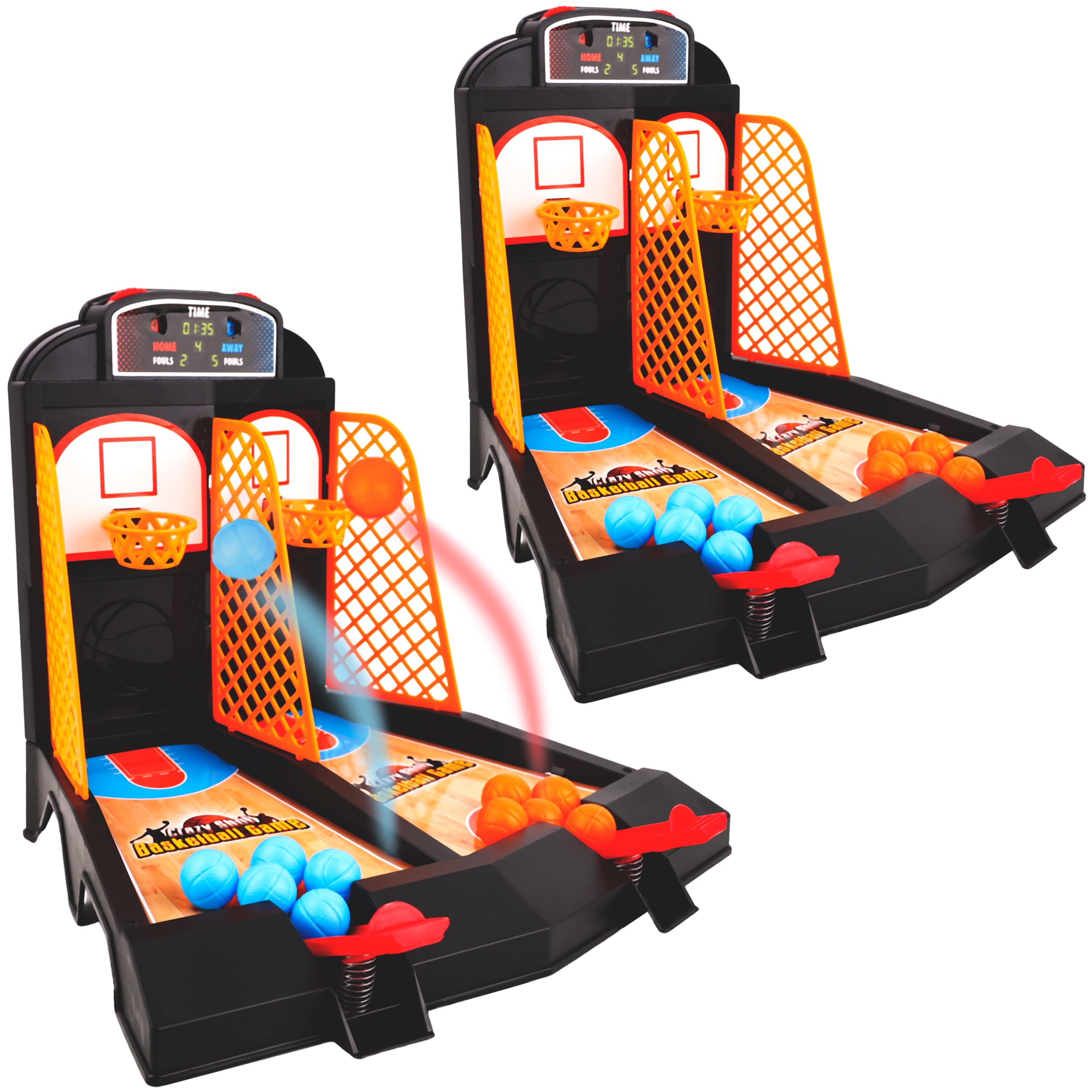 Amazon.com: Fahacop 2 Set Mini Basketball Game Tabletop Basketball ...