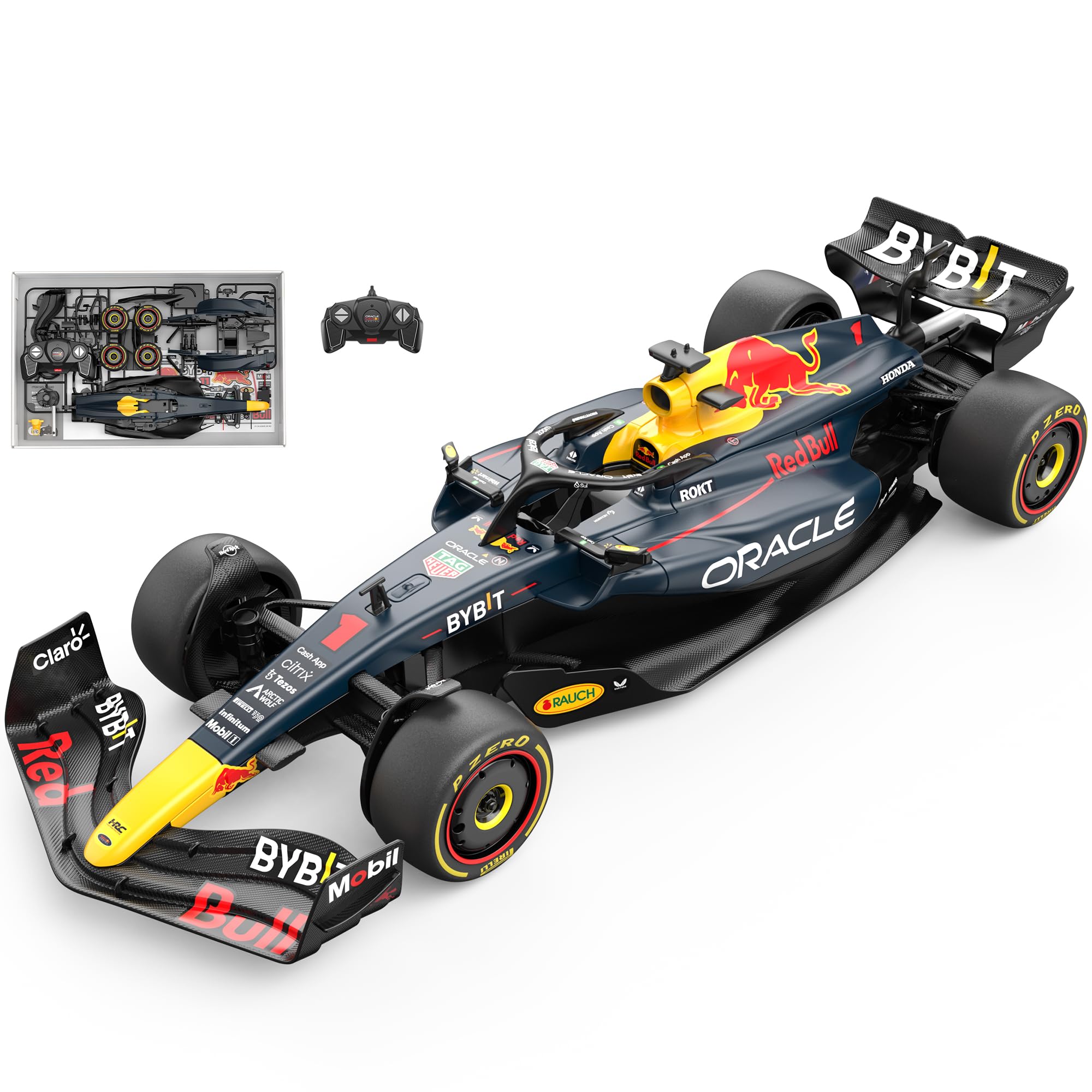 Amazon.com: Voltz Toys Licensed Red Bull F1 RB19 RC Car Building Kit 1/ ...