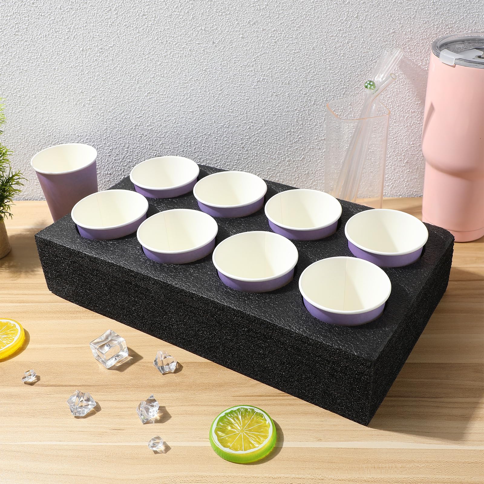 Takeout Drink Holder YARNOW 8-Hole Foam Drink Carrier - Disposable Cup ...