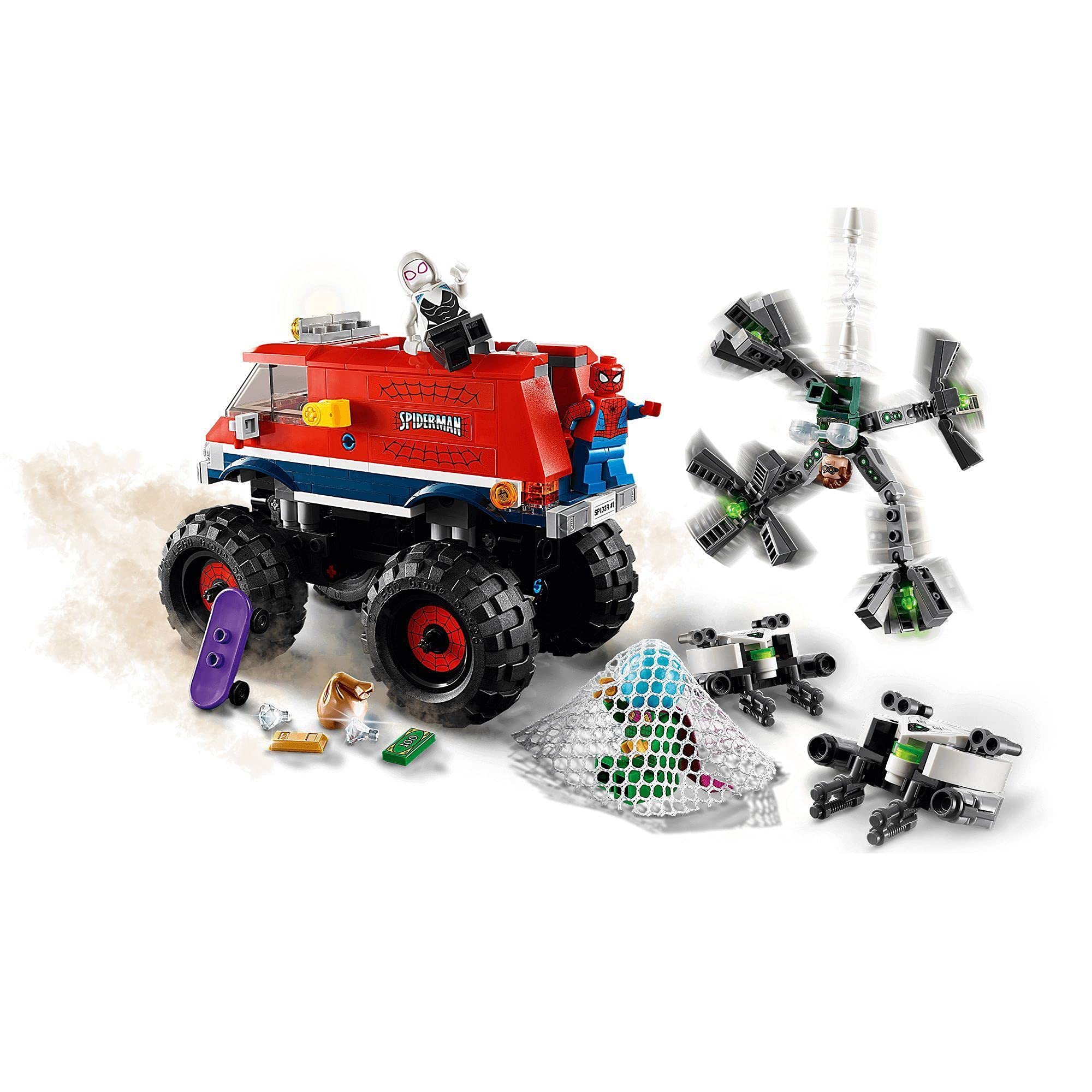 LEGO 76174 Super Heroes Marvel Spider-Man's Monster Truck vs. Mysterio ...