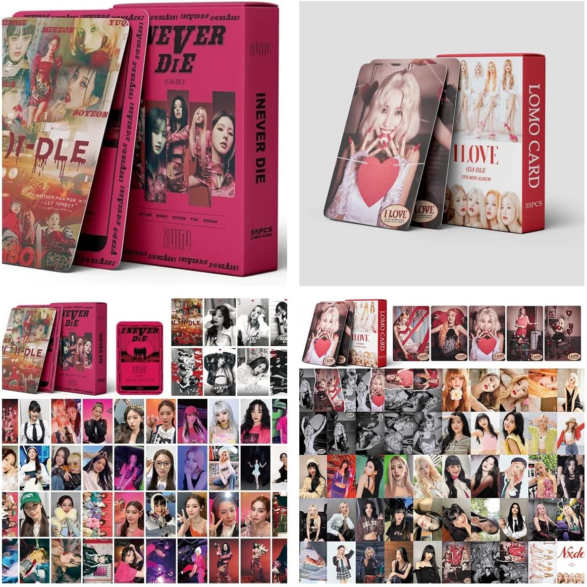 2 Pack/110Pcs (G) I-DLE Lomo Cards (G) I-DLE 2022 New Album Lomo Card ...