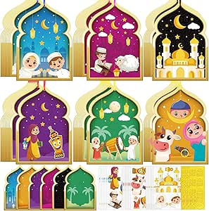 Amazon.com: Fennoral 48 Pack Ramadan Crafts for Kids Make You Own ...