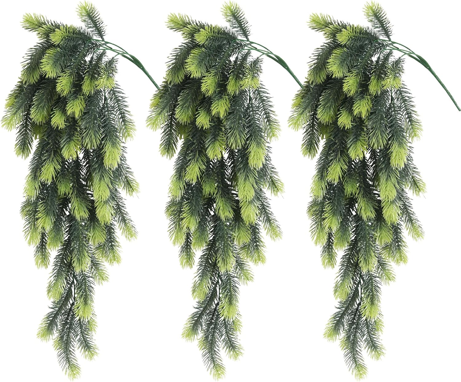 Amazon.com: SJL 3Pcs Hanging Artificial Pine Needle Branches Christmas ...