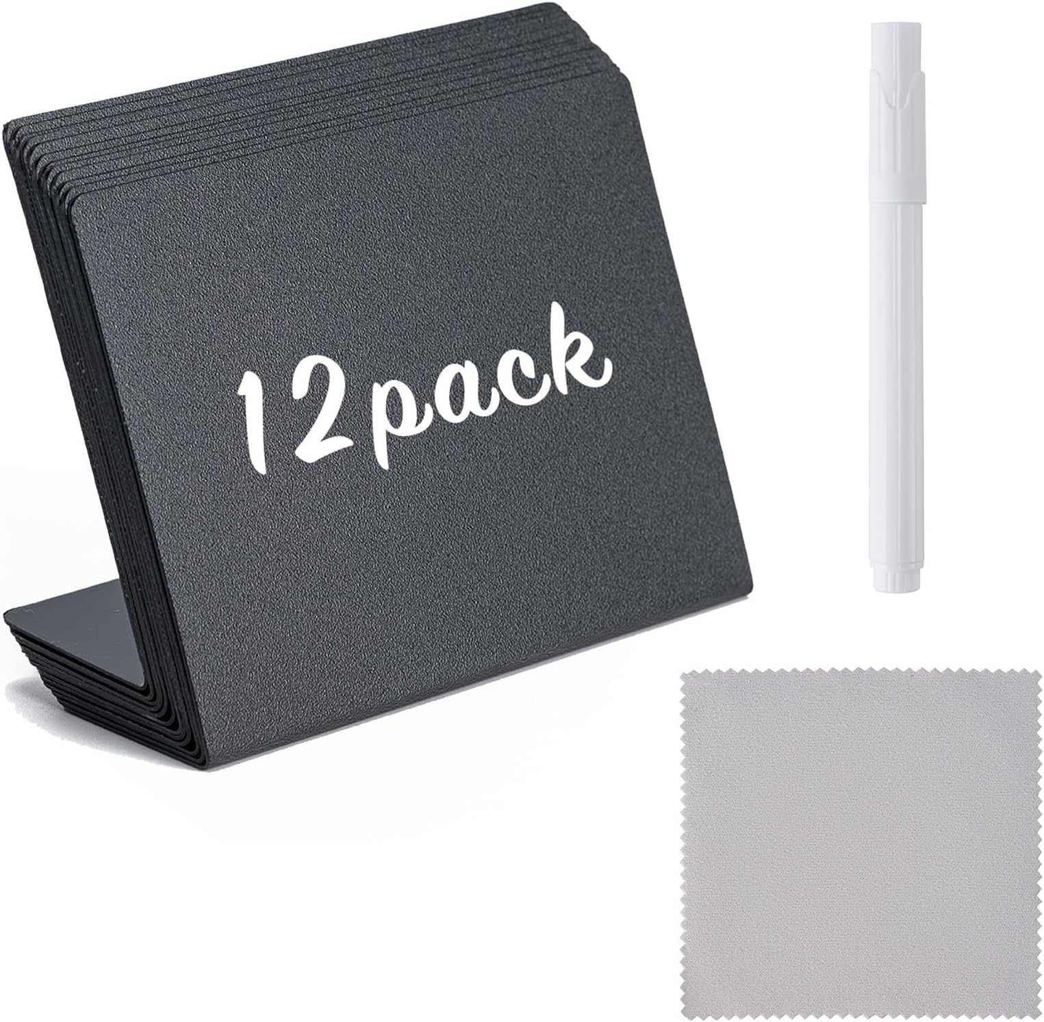 Amazon.com : JEFURE 12 Pcs 4"x3" Mini Chalkboard Signs for Food ...