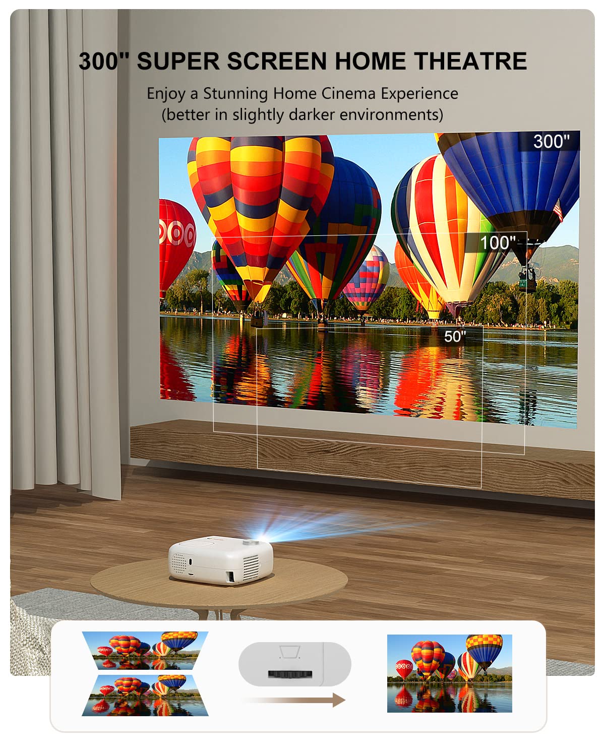 Funflix Native portable projector 9500L 1080P HD - munimoro.gob.pe