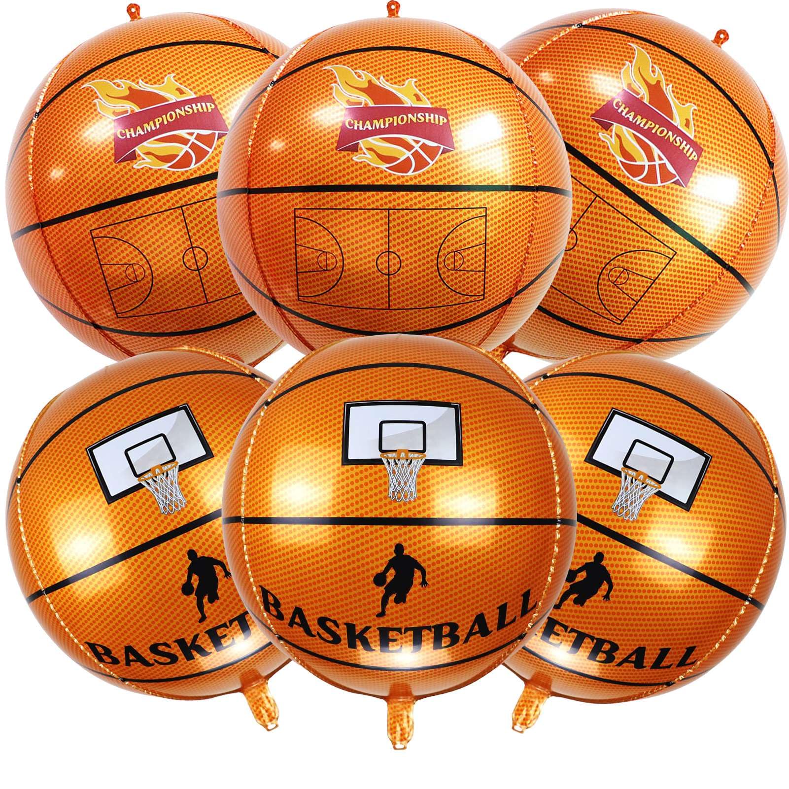Amazon.com: 6 Pieces 4D Basketball Balloons 18 inch, Basketball Themed ...