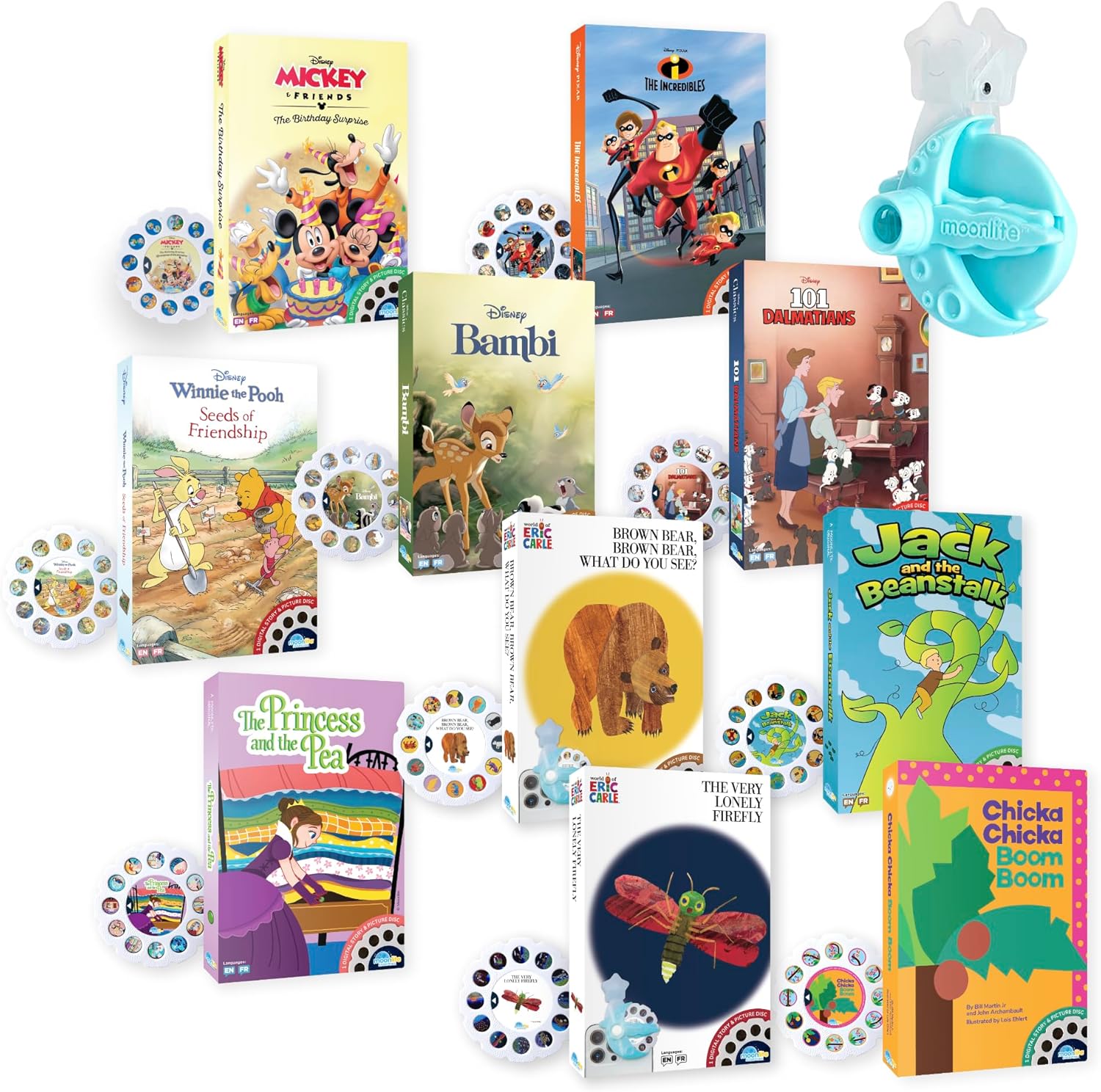 Amazon.com: Moonlite Storytime Mini Projector with 10 Classic Bedtime ...