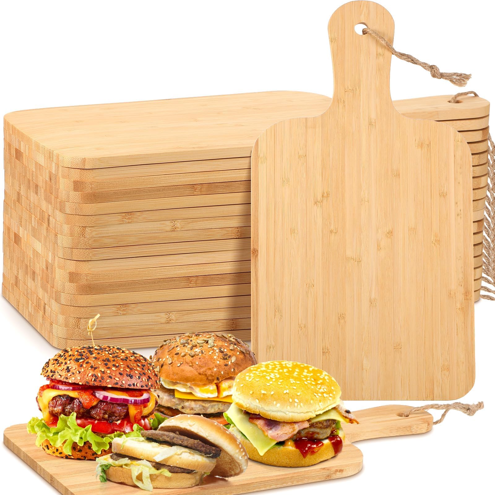 Amazon.com: 15 Pack Acacia Wood Cutting Board Bulk Wooden Serving Tray ...