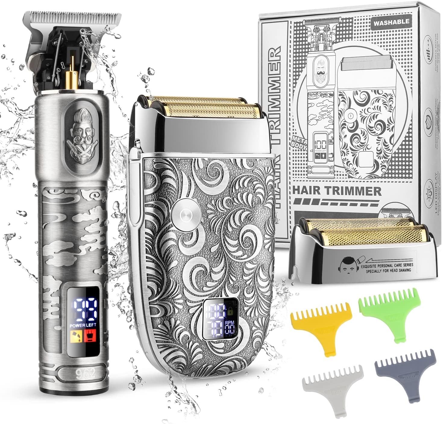 Amazon.com : Suttik Professional Beard Trimmer & Electric Shavers for ...