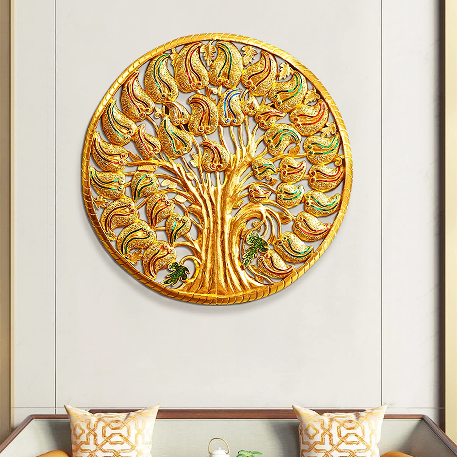 Buy Golden Tree of Life Wall Art Large Bodhi Tree Wall Decor Family ...