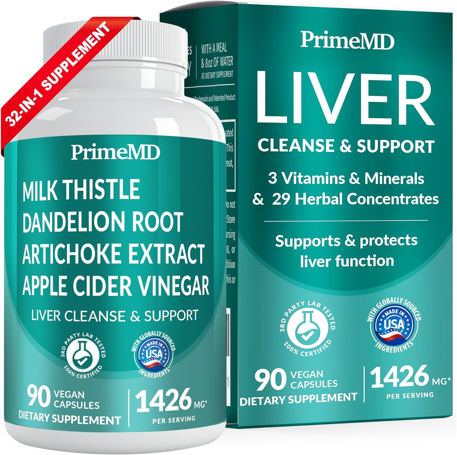 Amazon.com: 32-in-1 Liver Cleanse Detox & Repair with Milk Thistle and ...