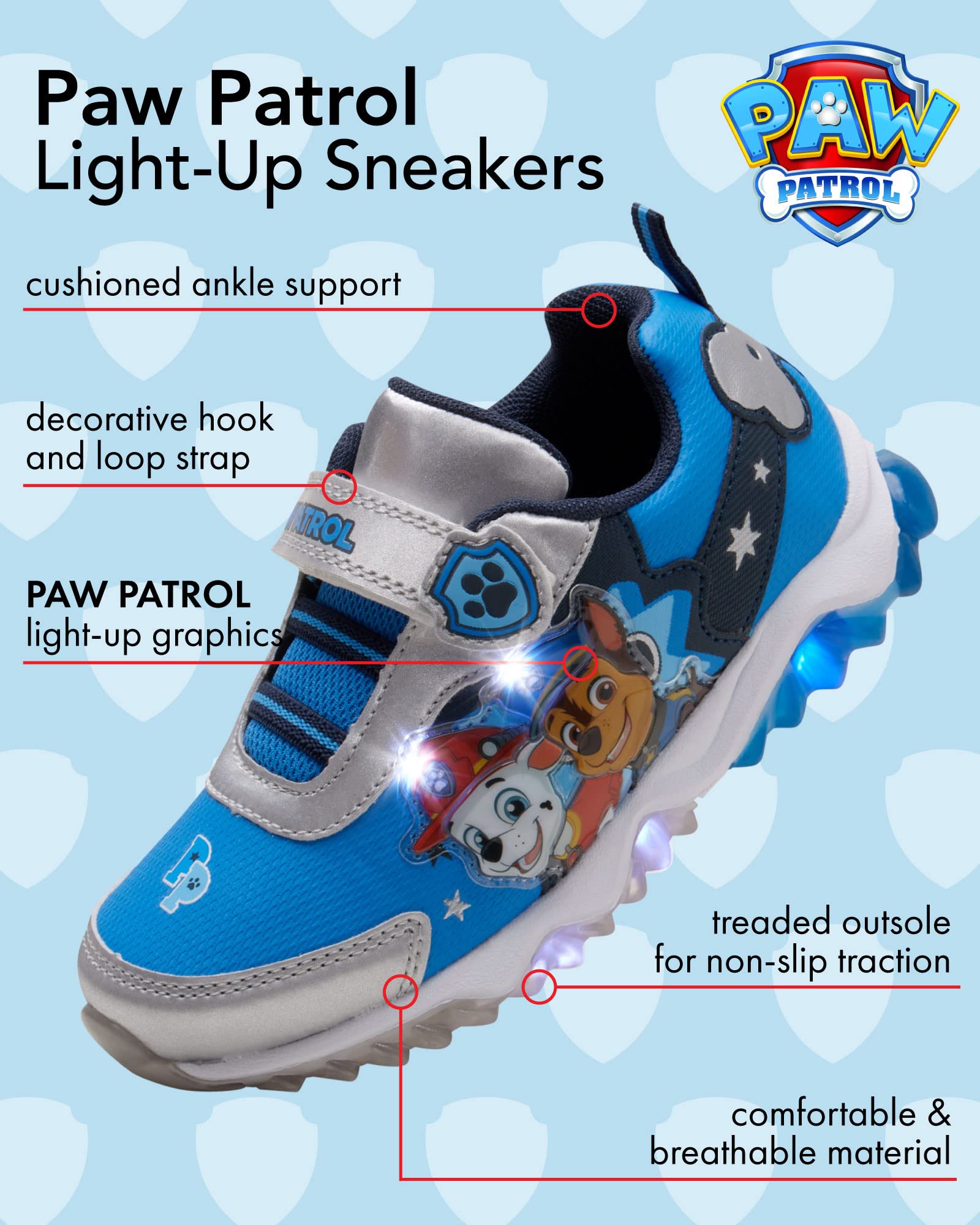 Snapklik.com : Nickelodeon Boys Paw Patrol Sneakers - Chase And ...