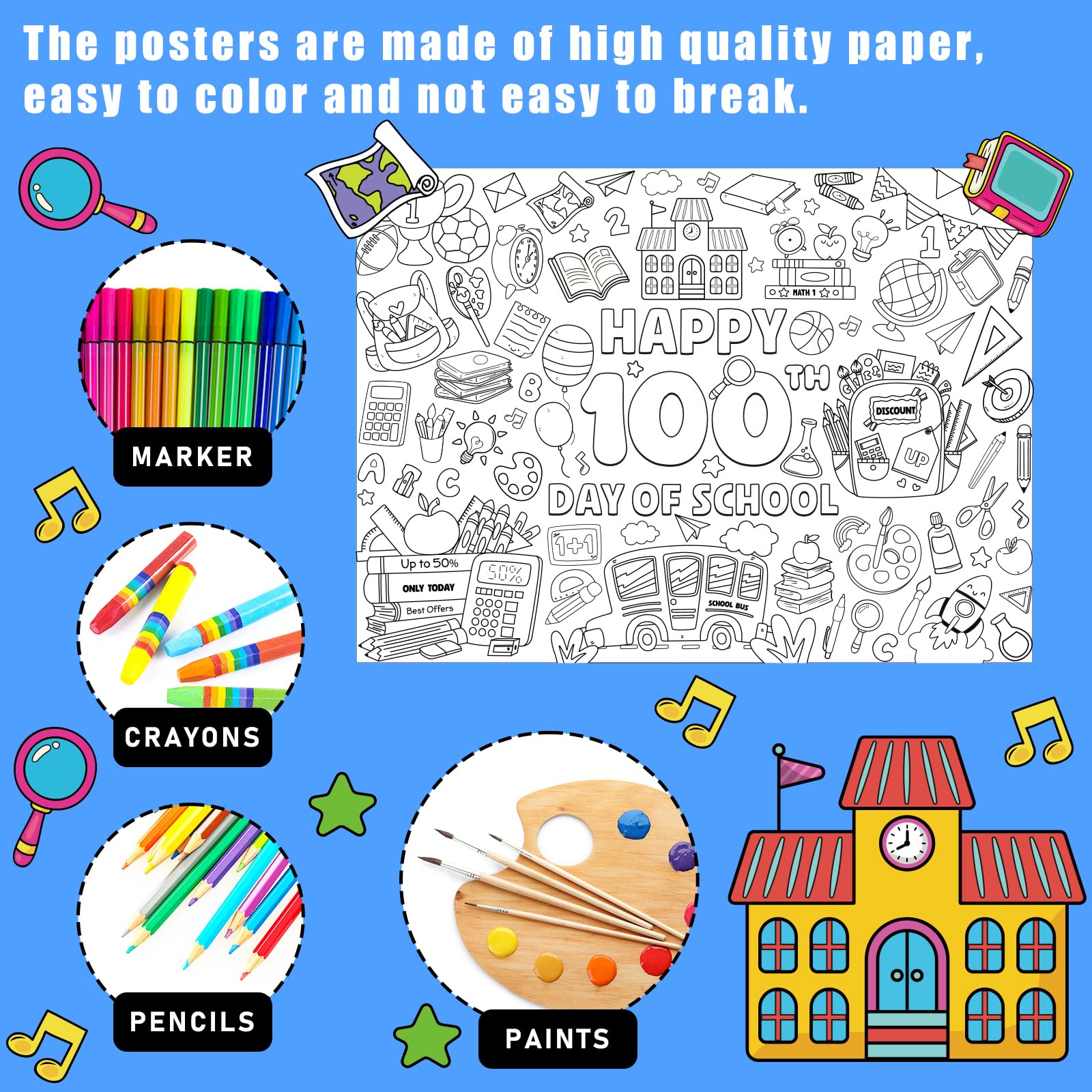 Snapklik.com : 100 Days Of School Decorations, 100th Day Of School ...