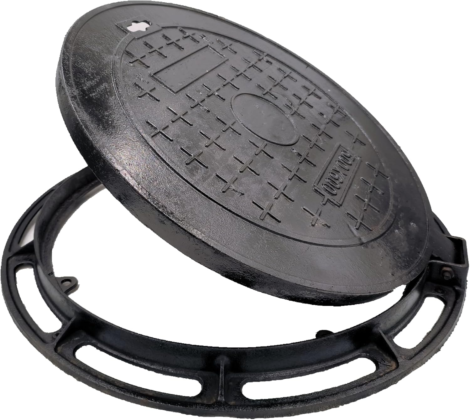 Amazon.com: DuuMuut Cast Iron Manhole Cover and Frame 24”, B Class ...