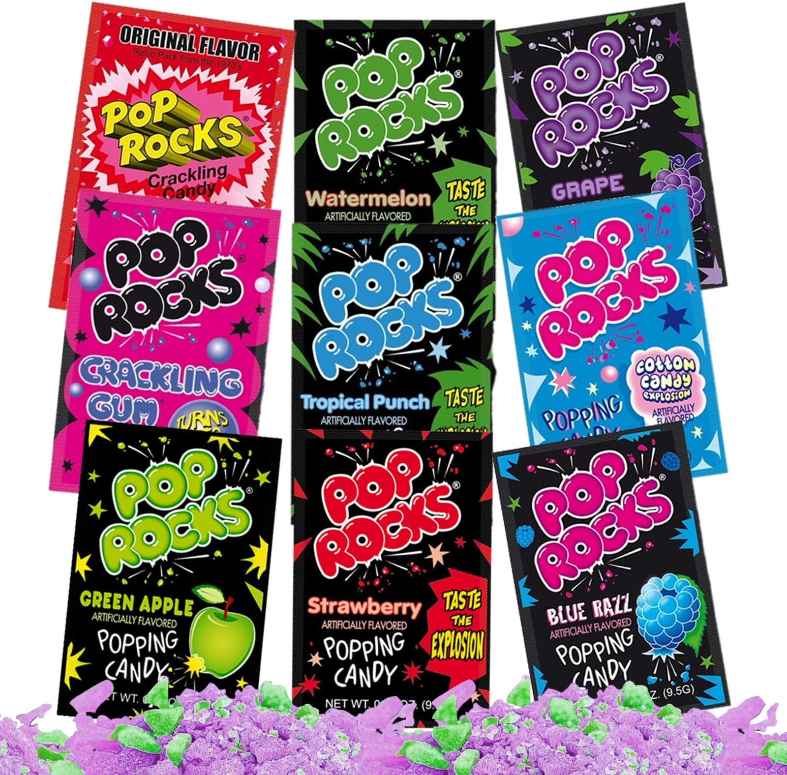 Amazon.com : Pop Rocks Candy Variety Pack - 9 Flavors Bulk Assortment ...