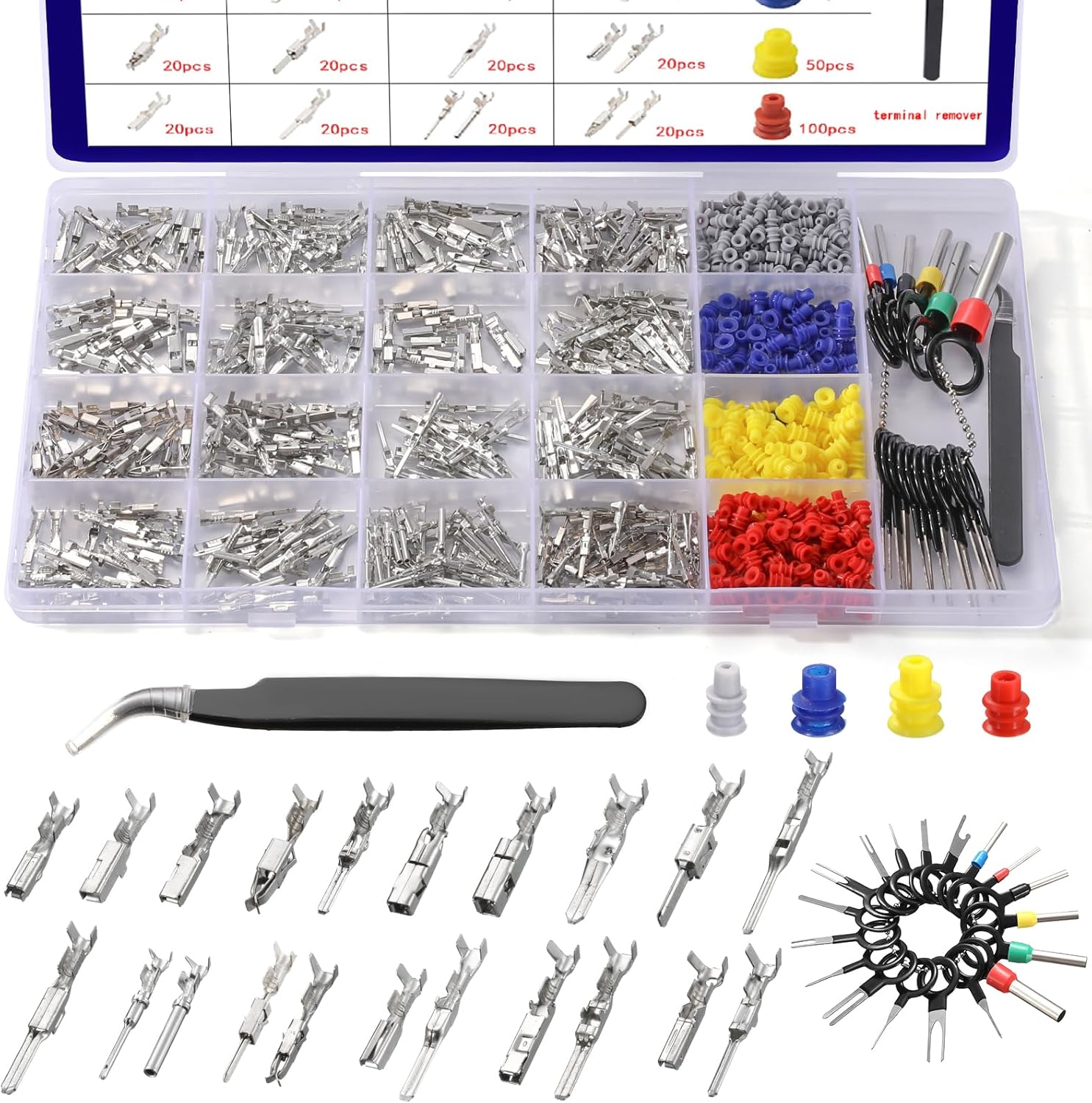 Amazon.com: SOCONT 720Pcs 21Type Terminal Pins Connector kit ...