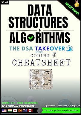 Data Structures and Algorithms: Coding Cheatsheet: The DSA Takeover Edition (Day before Coding ...