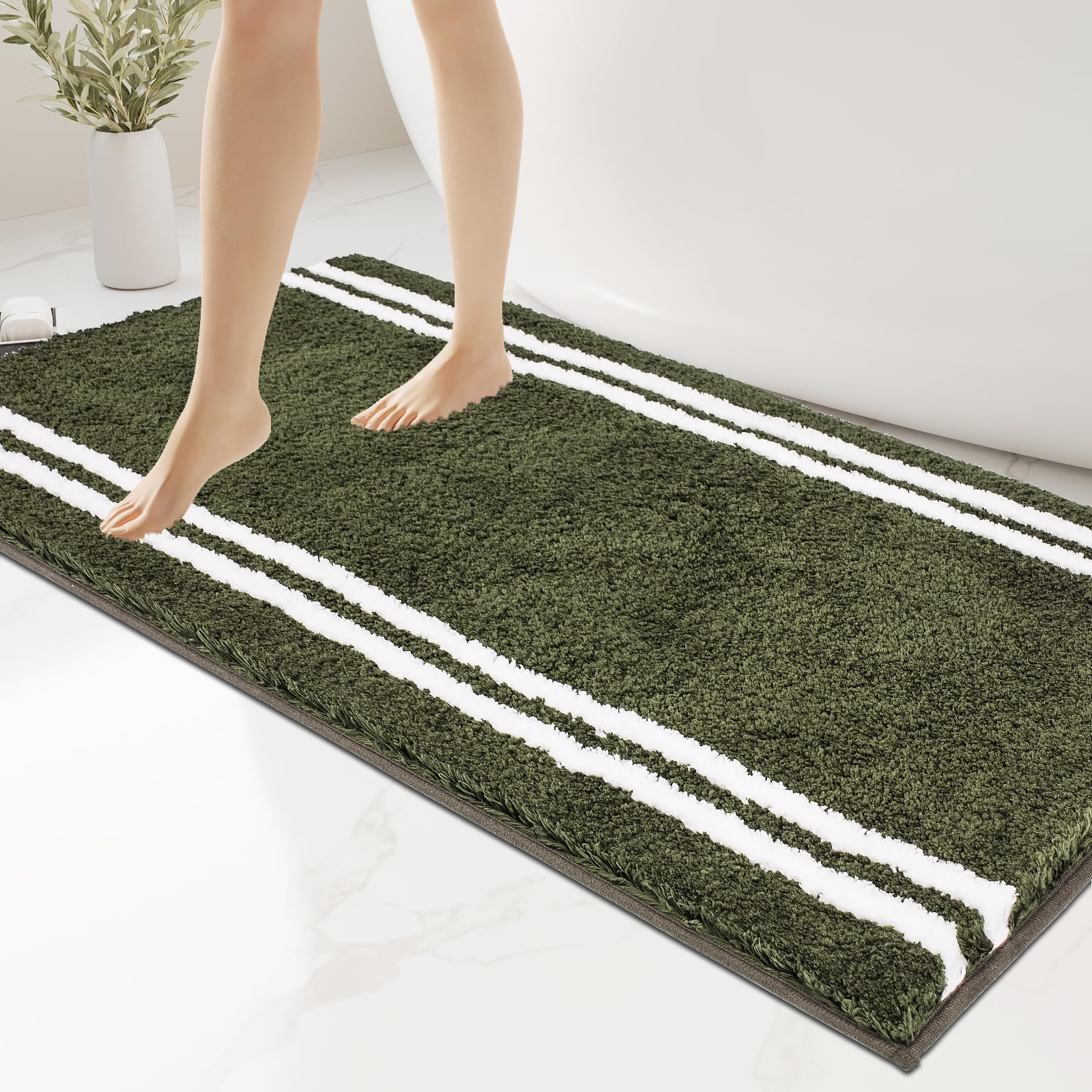Amazon.com: PURRUGS Non-Slip Bathroom Rug 30" x 60" - Super Absorbent ...