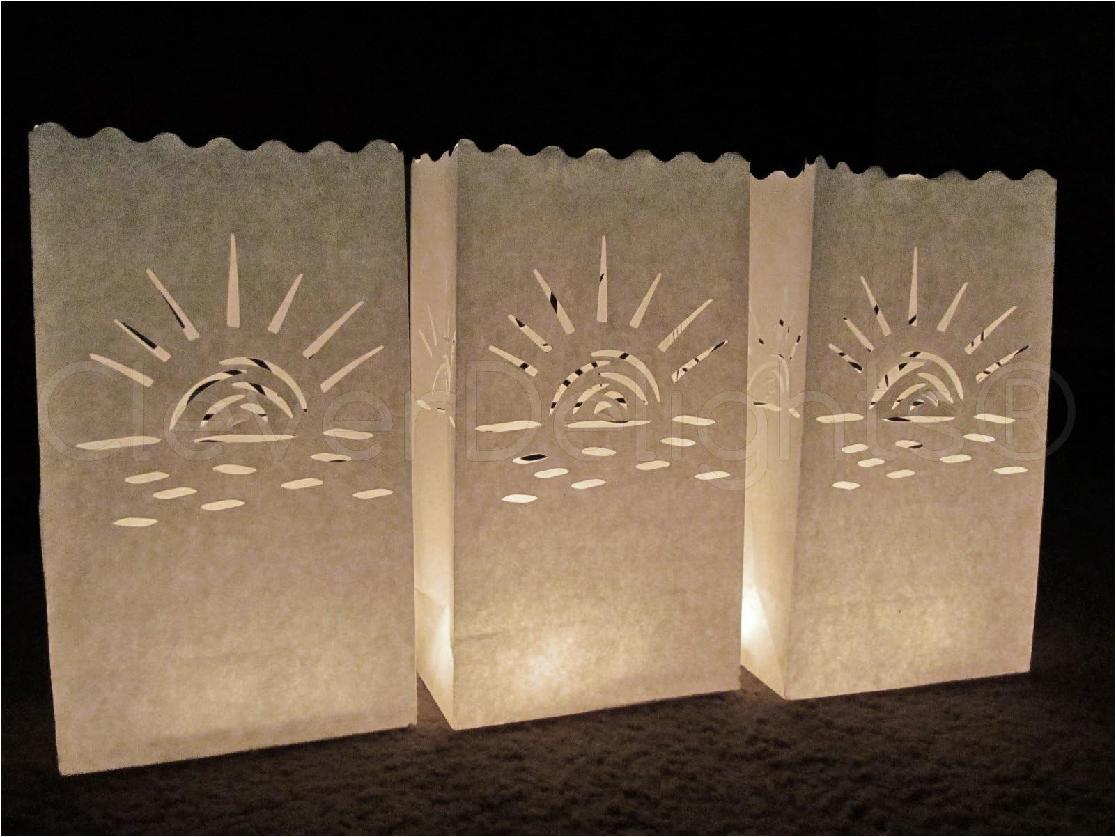 Amazon.com: CleverDelights White Sunset Luminary Bags - 20 Count ...